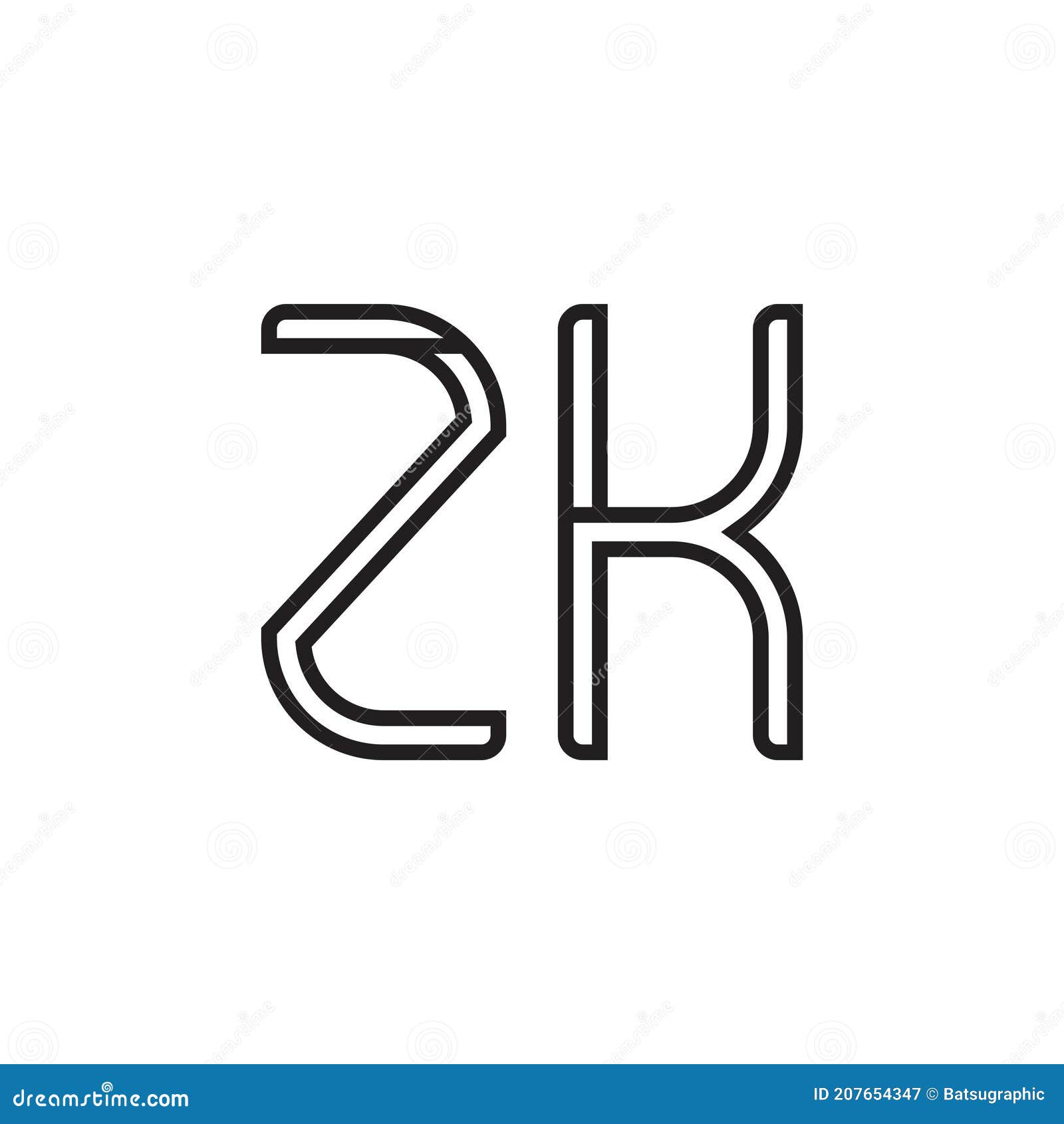 Zk Initial Letter Vector Logo Icon Stock Vector - Illustration of ...