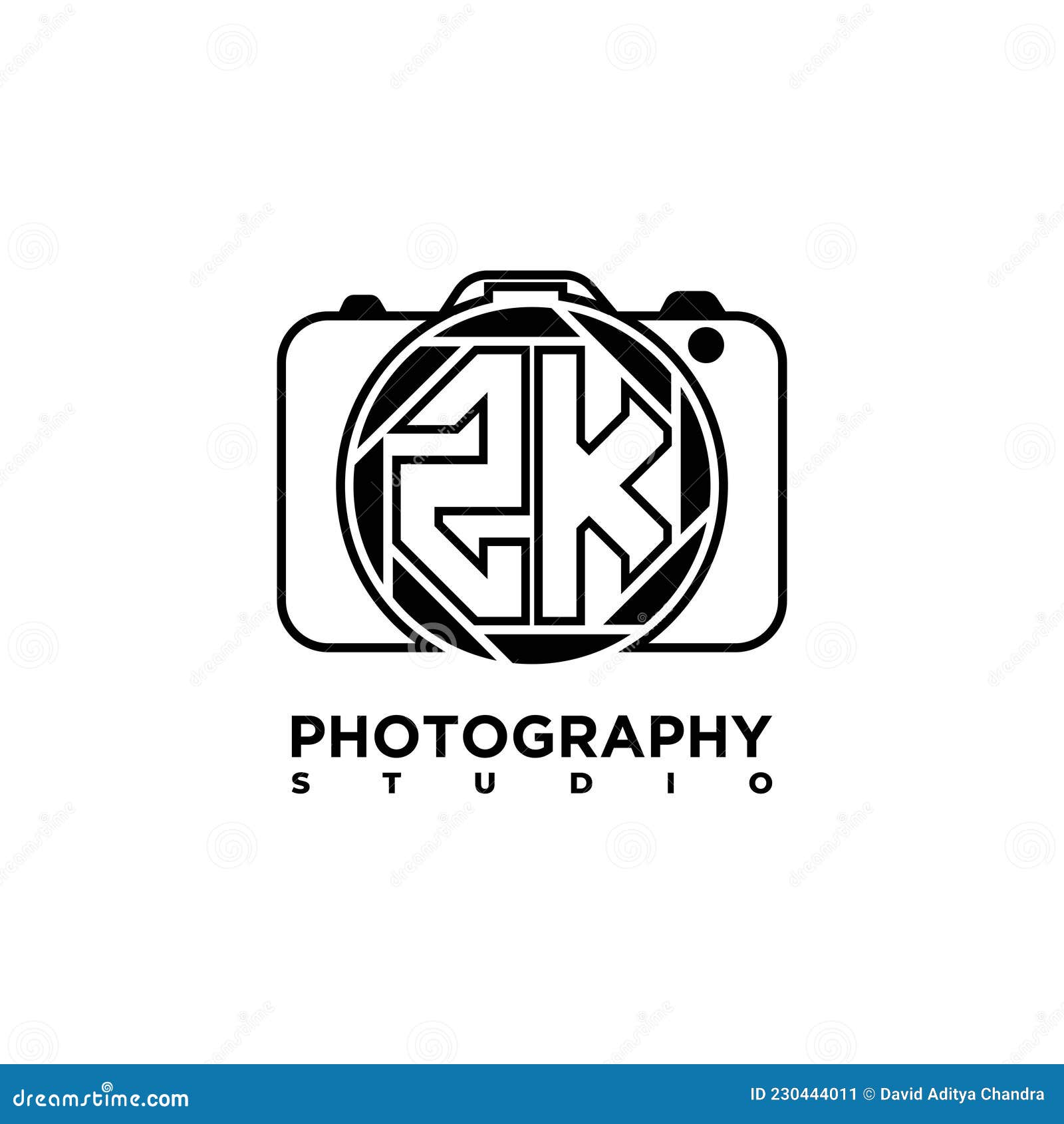 ZK Letter Photograph Camera Style Stock Vector - Illustration of ...