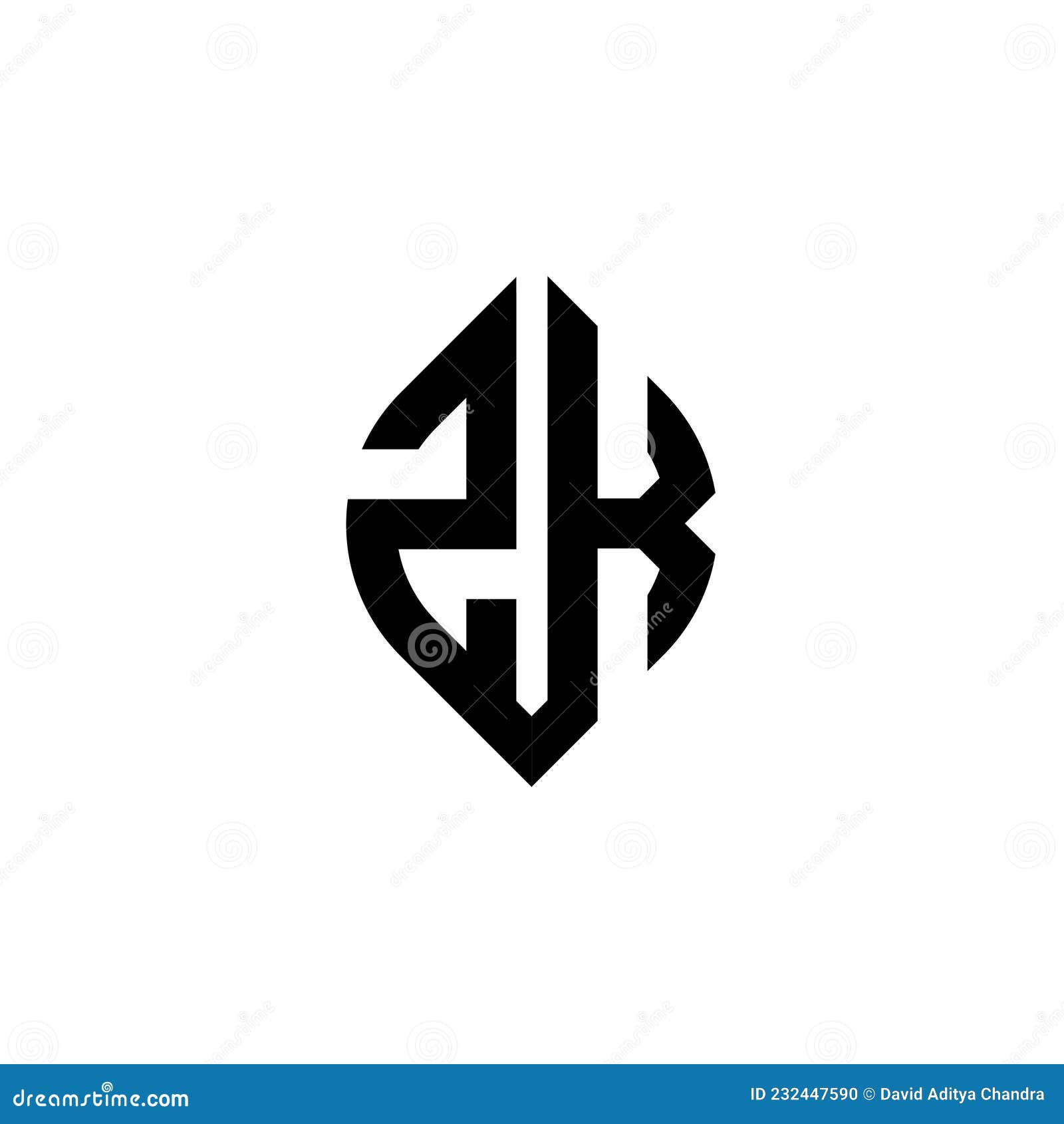 ZK Logo Monogram Geometric Shape Style Stock Vector - Illustration of ...