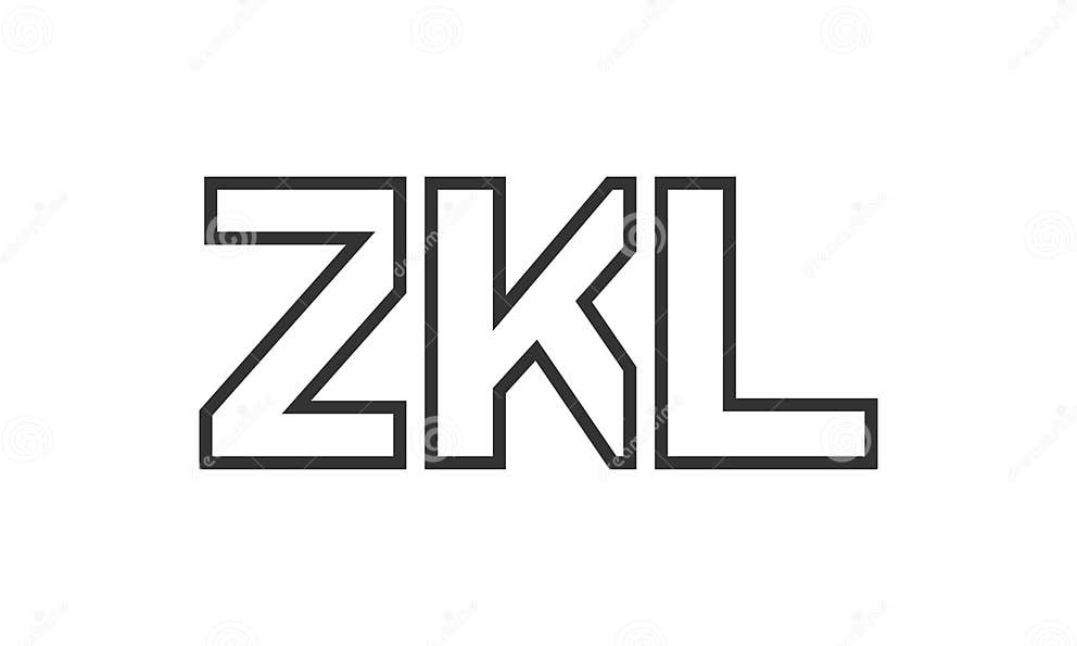 ZKL Logo Design Template with Strong and Modern Bold Text. Initial ...