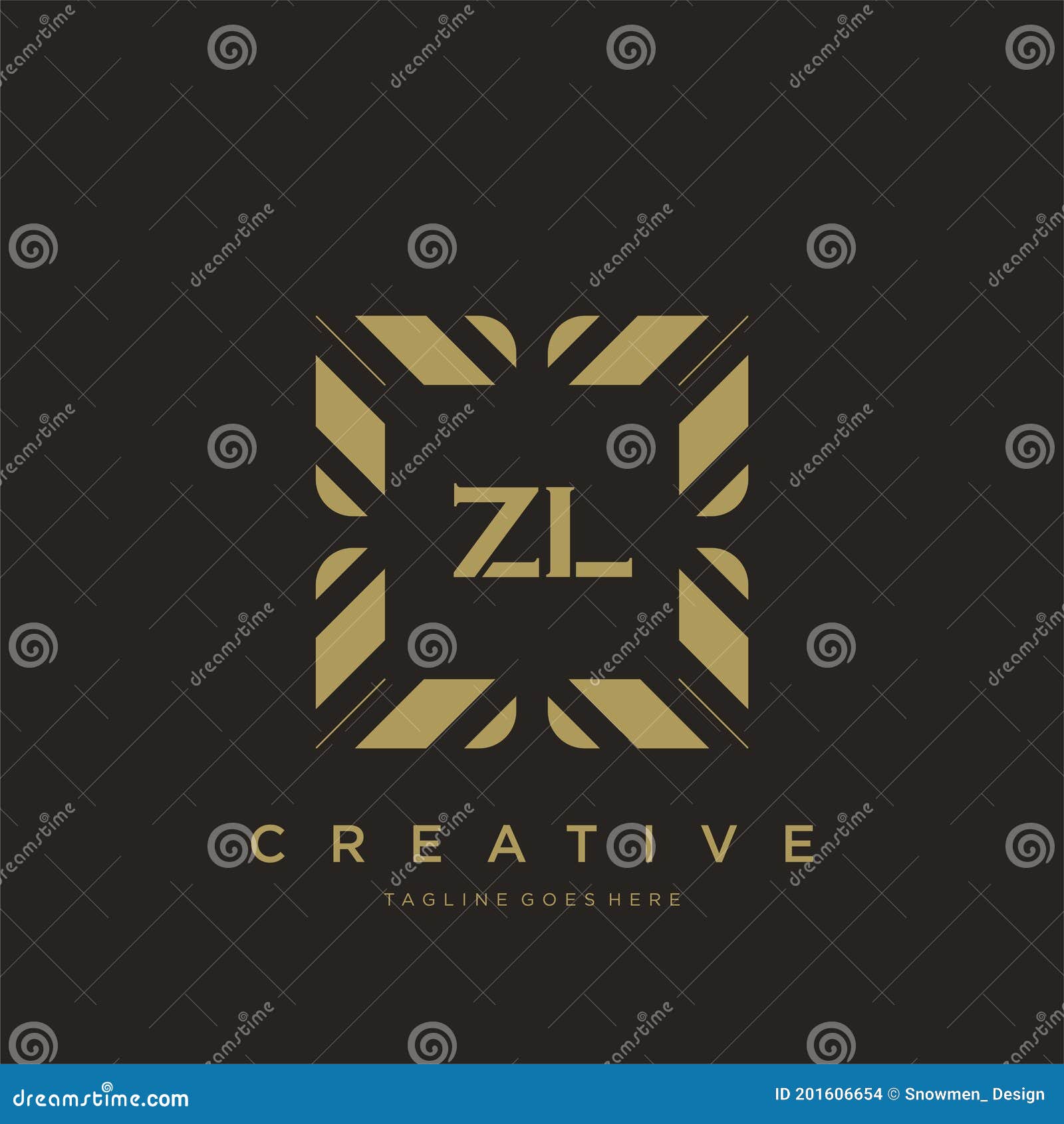 ZL Initial Letter Luxury Ornament Monogram Logo Template Vector Stock ...