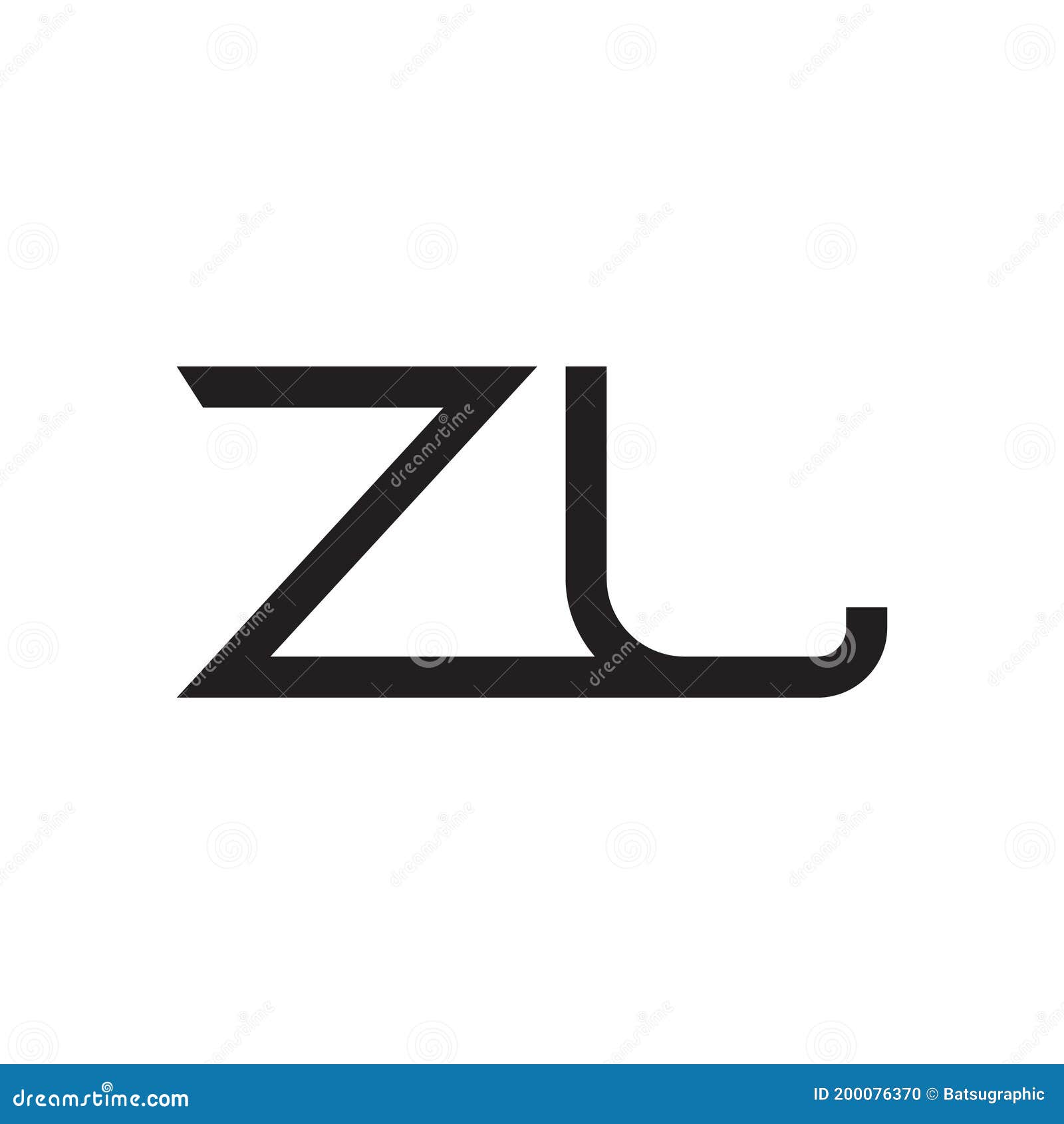 Zl Initial Letter Vector Logo Icon Stock Vector - Illustration of ...