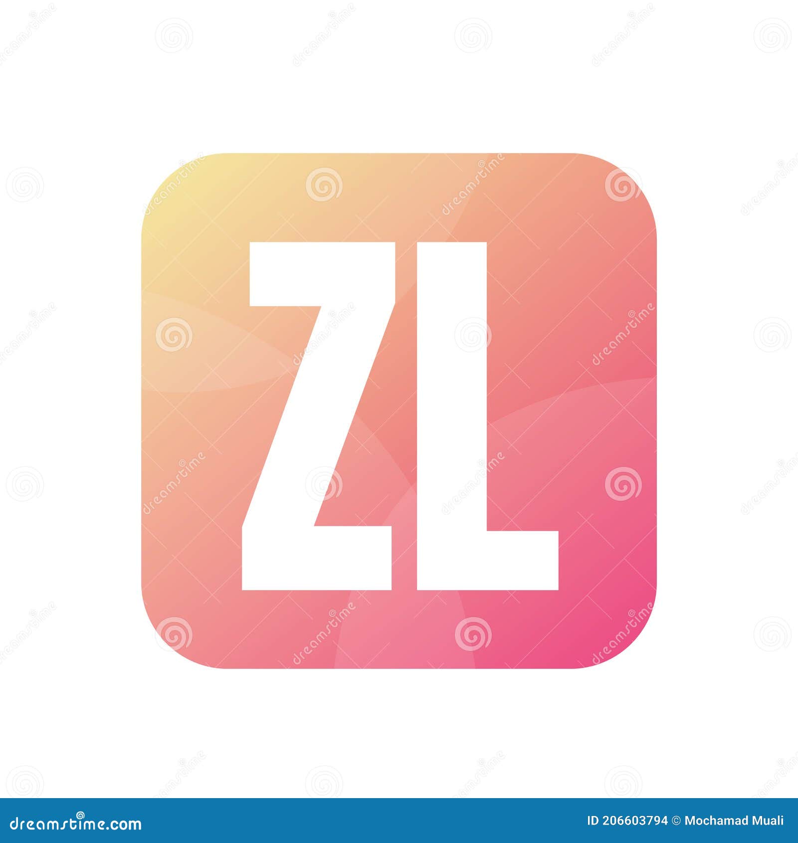 ZL Letter Logo Design with Simple Style Stock Vector - Illustration of ...