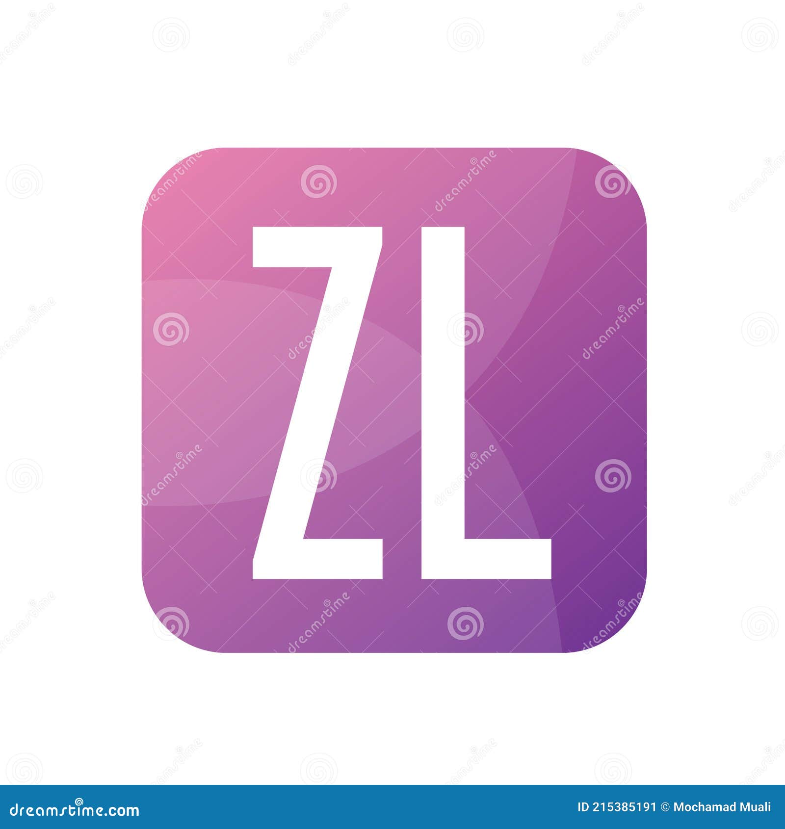 ZL Letter Logo Design with Simple Style Stock Illustration ...