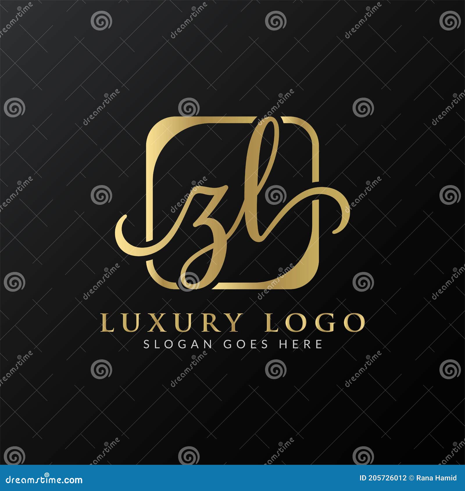 ZL Logo Design Vector Template. Initial Luxury Letter ZL Vector ...