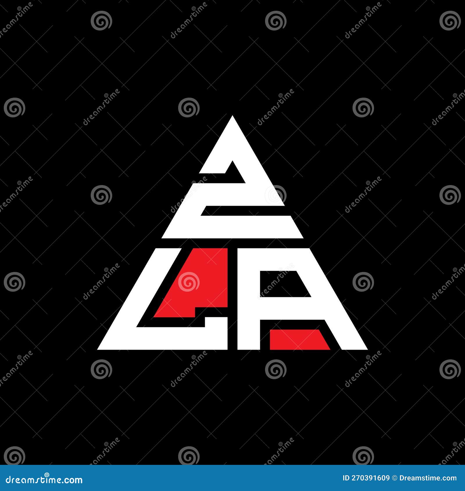 ZLA Triangle Letter Logo Design with Triangle Shape. ZLA Triangle Logo Design Monogram Stock ...