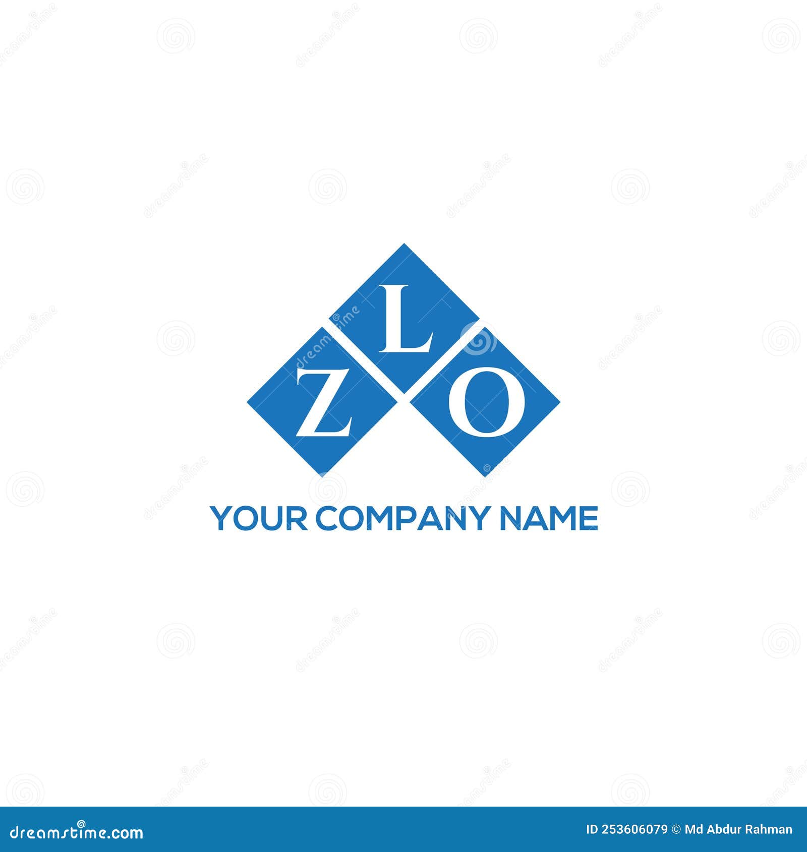 ZLO Letter Logo Design on WHITE Background. ZLO Creative Initials ...