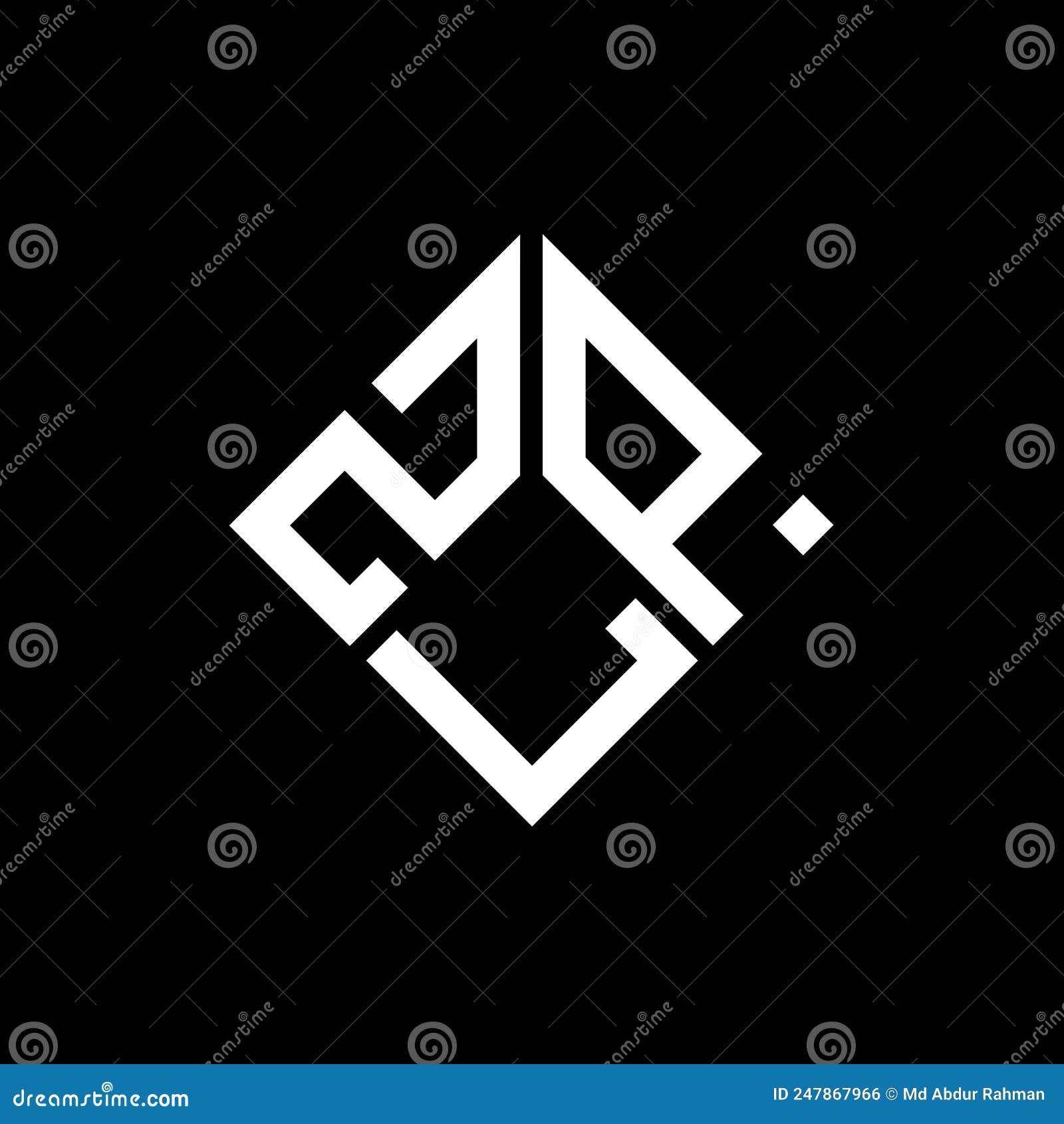ZLP Letter Logo Design on Black Background. ZLP Creative Initials ...