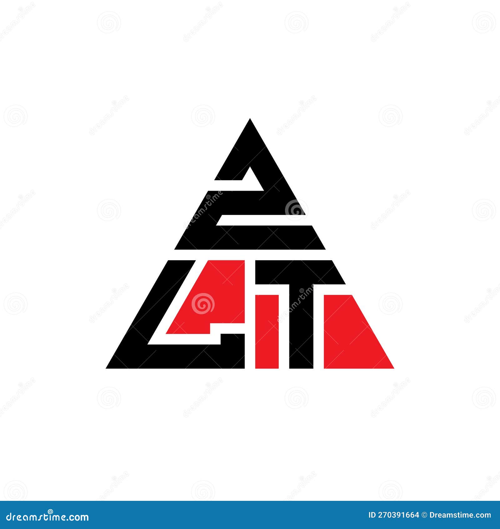 ZLT Triangle Letter Logo Design with Triangle Shape. ZLT Triangle Logo ...
