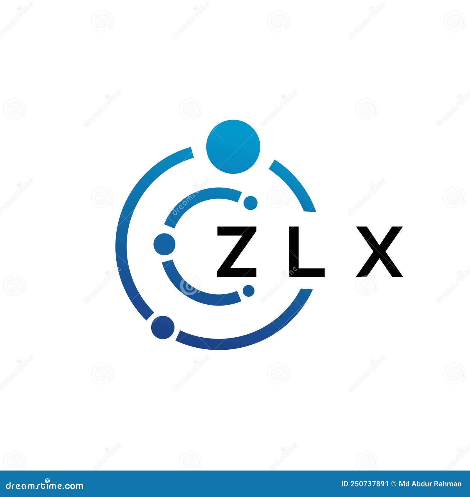 ZLX Letter Technology Logo Design on White Background. ZLX Creative ...