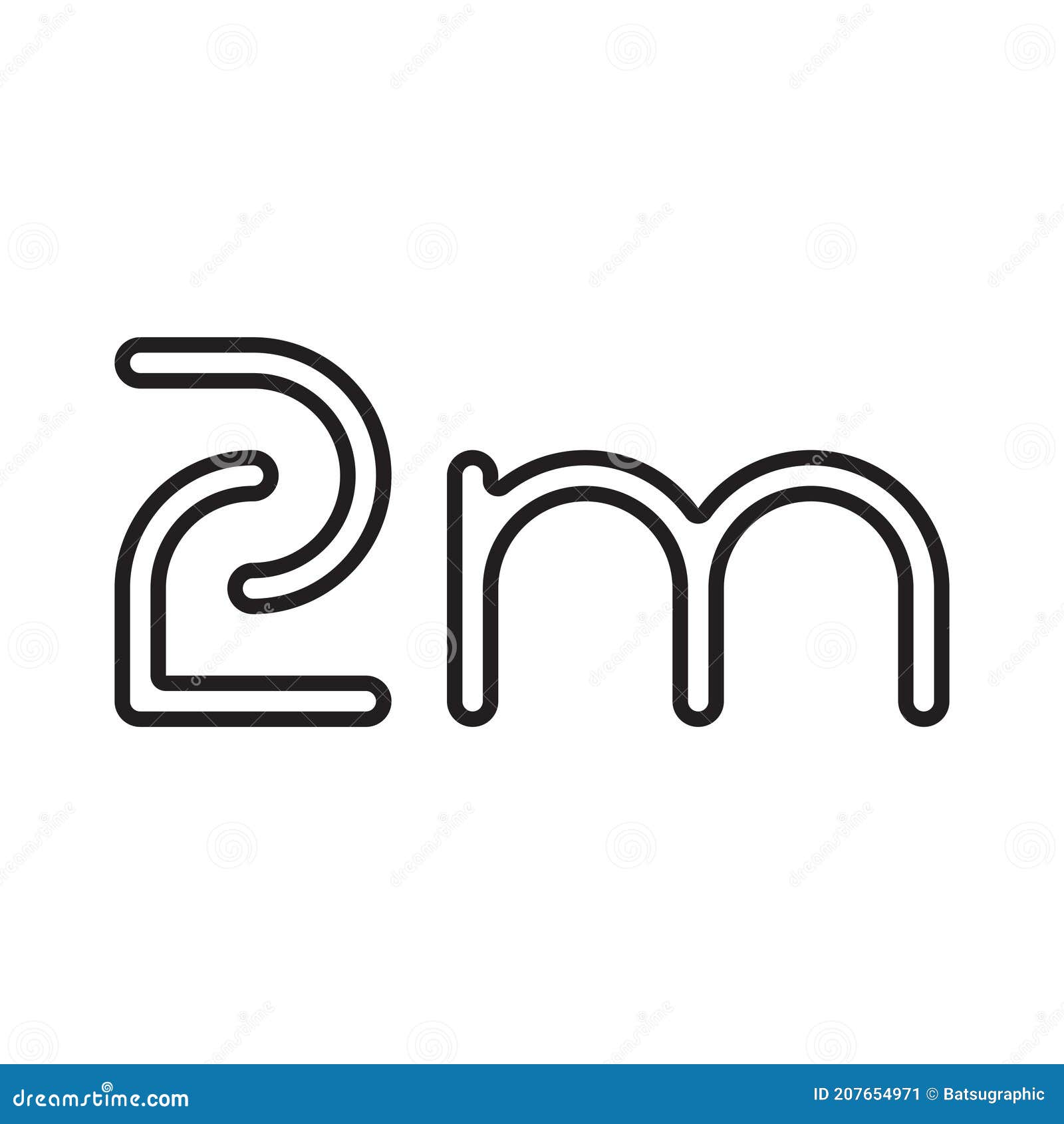 Zm Initial Letter Vector Logo Icon Stock Vector - Illustration of ...