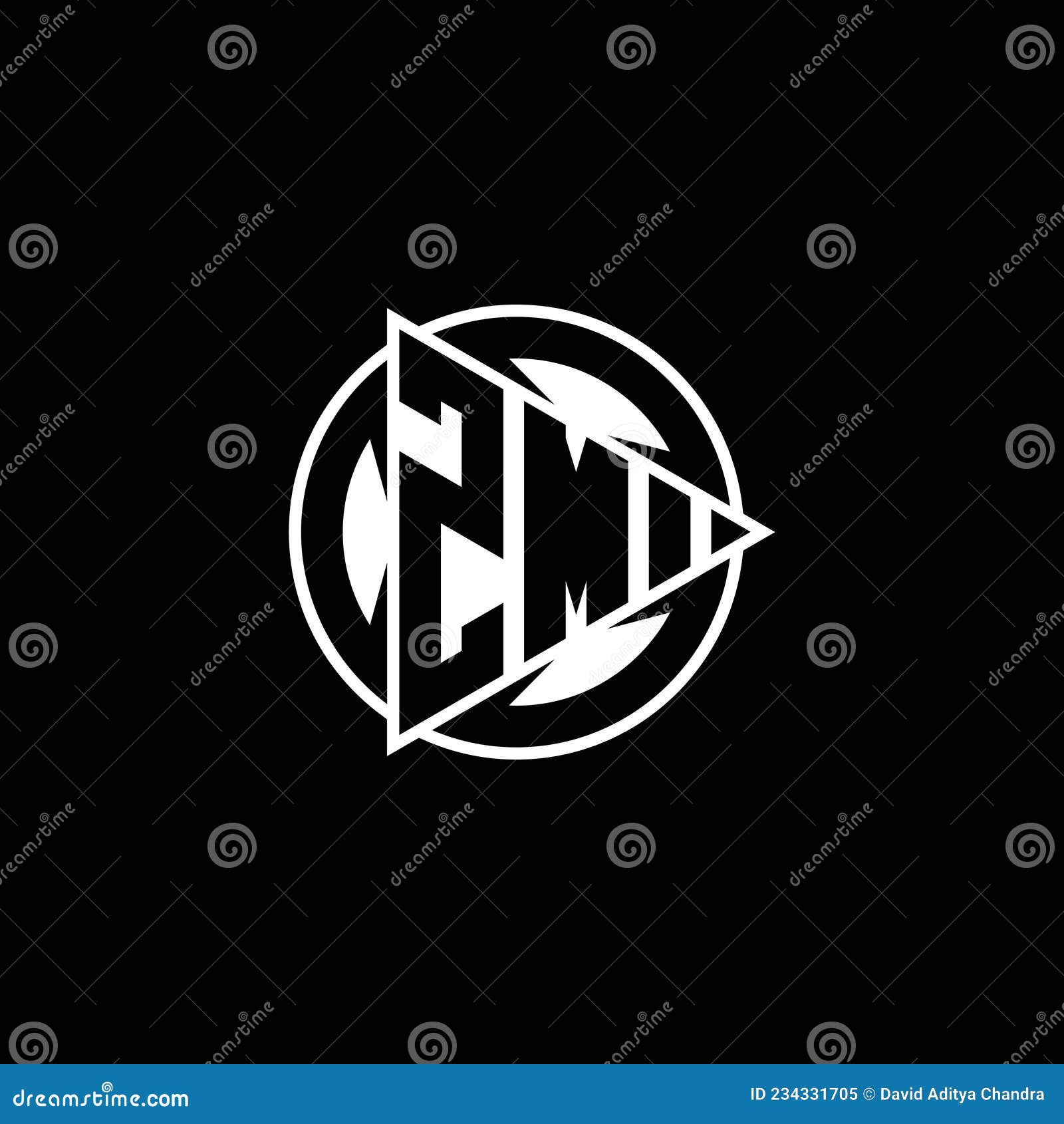 ZM Logo Monogram Triangle Play Shape Circle Rounded Stock Vector ... ZM Logo Monogram Triangle Play Shape Circle Rounded Stock Vector ...