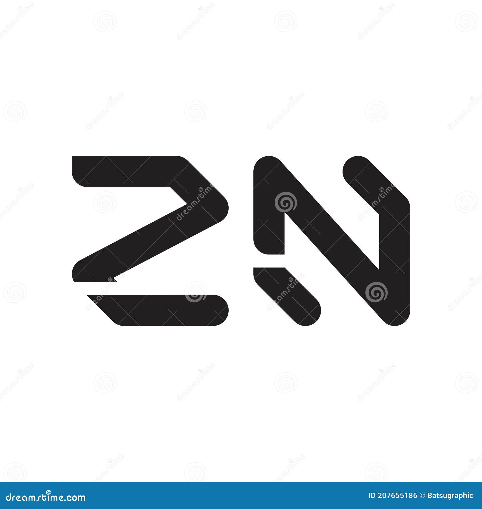 Zn Initial Letter Vector Logo Icon Stock Vector - Illustration of brand ...