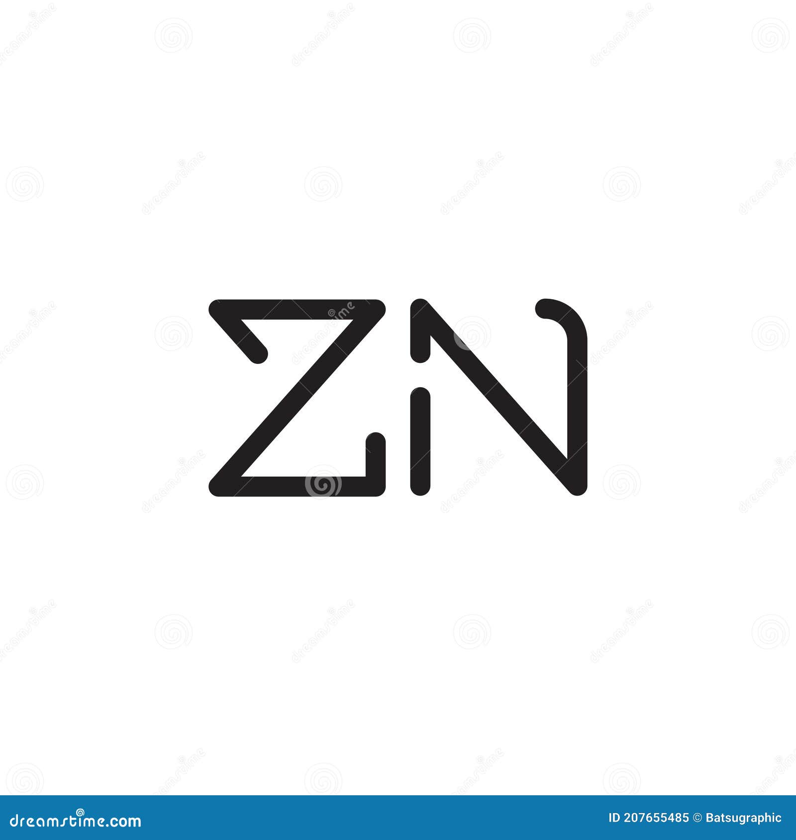 Zn Initial Letter Vector Logo Icon Stock Vector - Illustration of ...