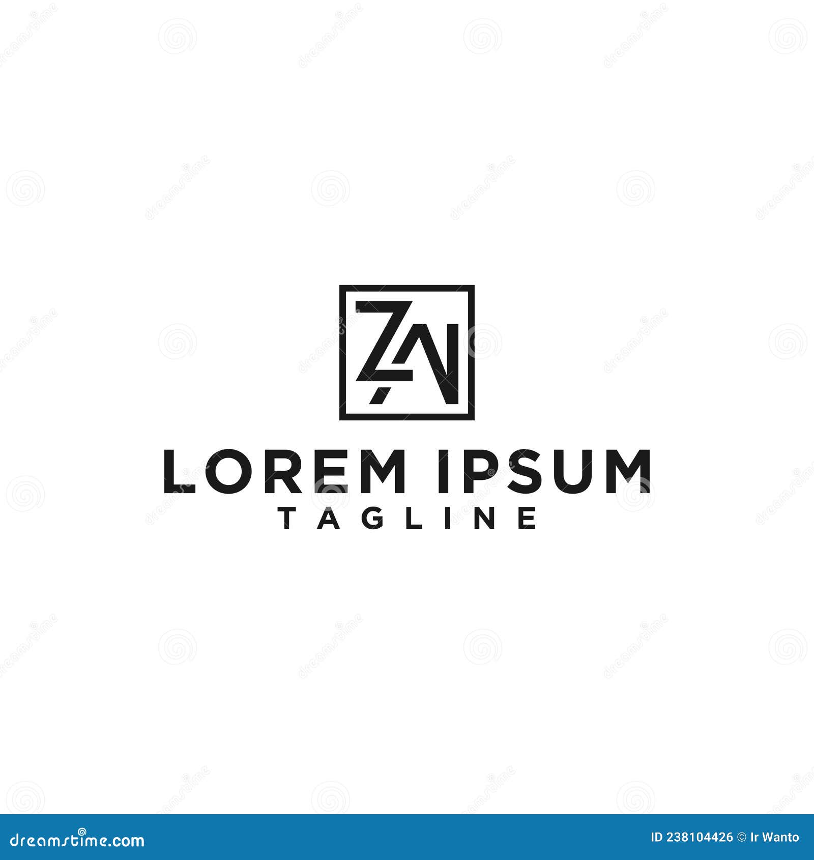 Zn or Nz Square Logo Design Stock Vector - Illustration of letter ...