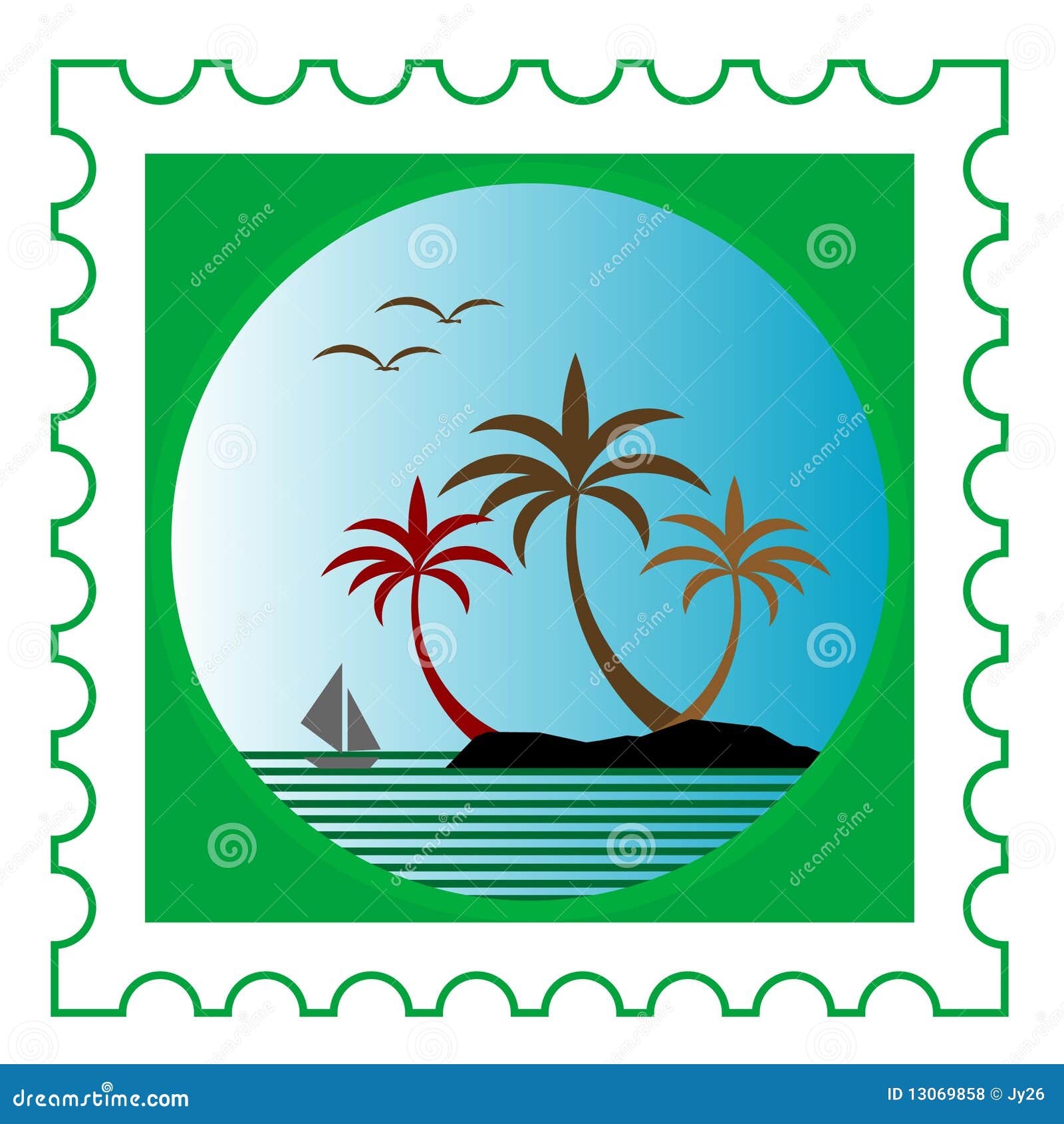 Znaczek pocztowy ilustracja wektor. Ilustracja złożonej z wita - 13069858