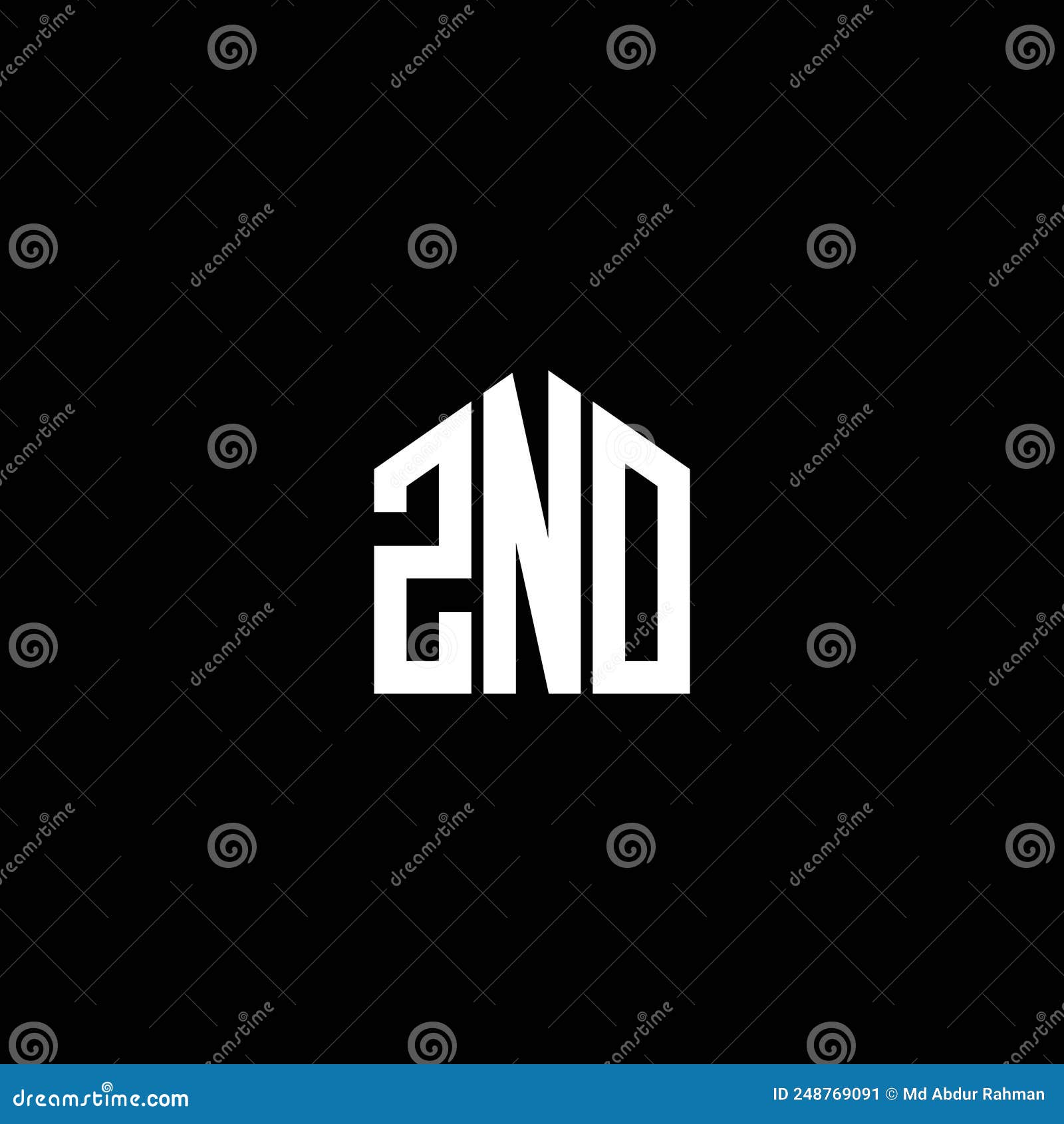 ZNO Letter Logo Design On BLACK Background. ZNO Creative Initials ...