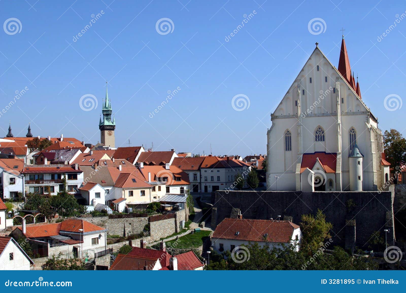 Znojmo town stock image. Image of roofs, city, view, country - 3281895