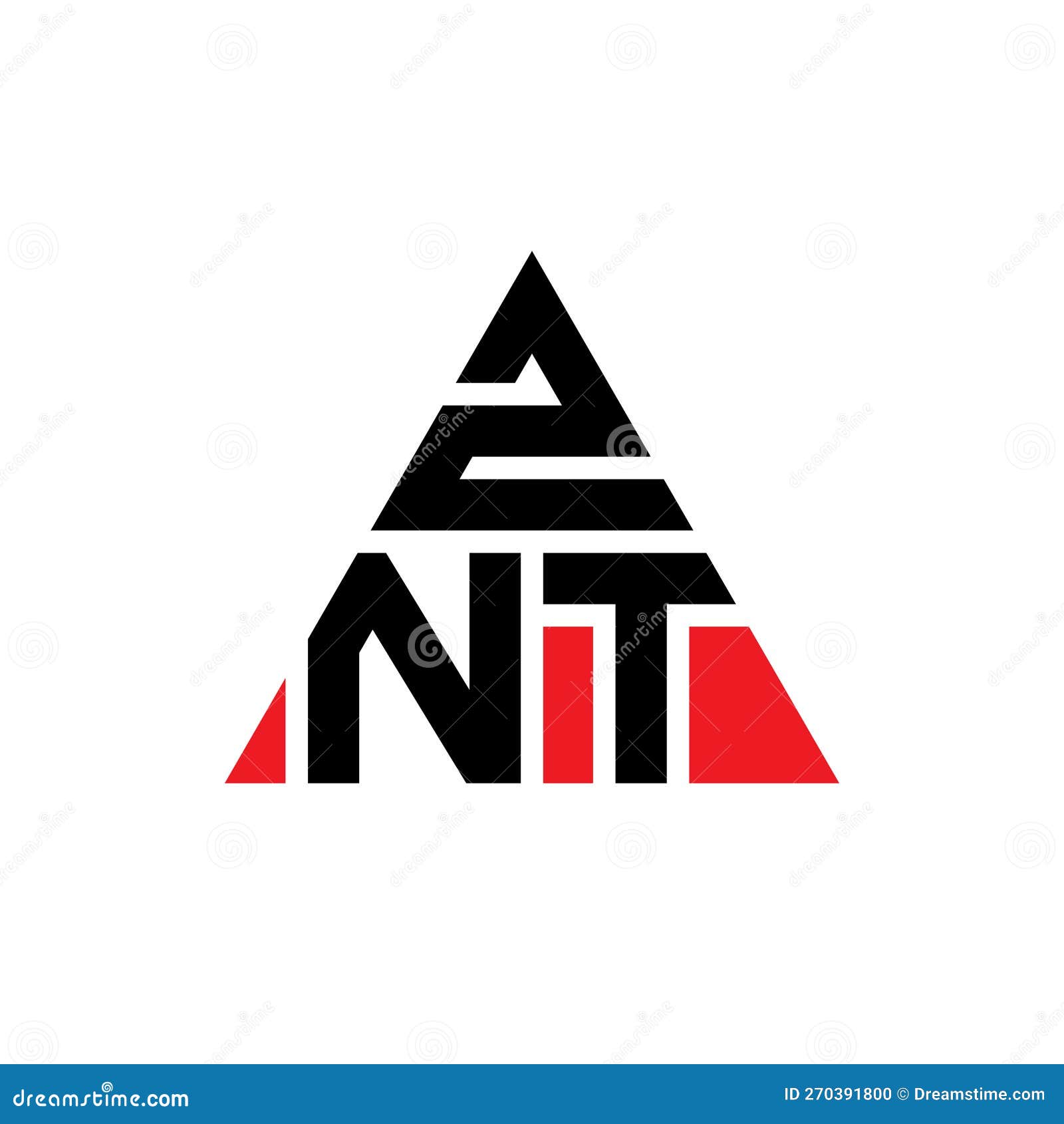 ZNT Triangle Letter Logo Design with Triangle Shape. ZNT Triangle Logo ...