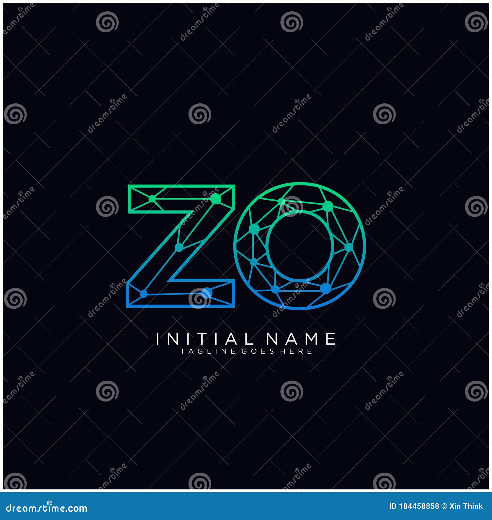 ZO Letter Logo Icon Design Template Elements Stock Vector ...