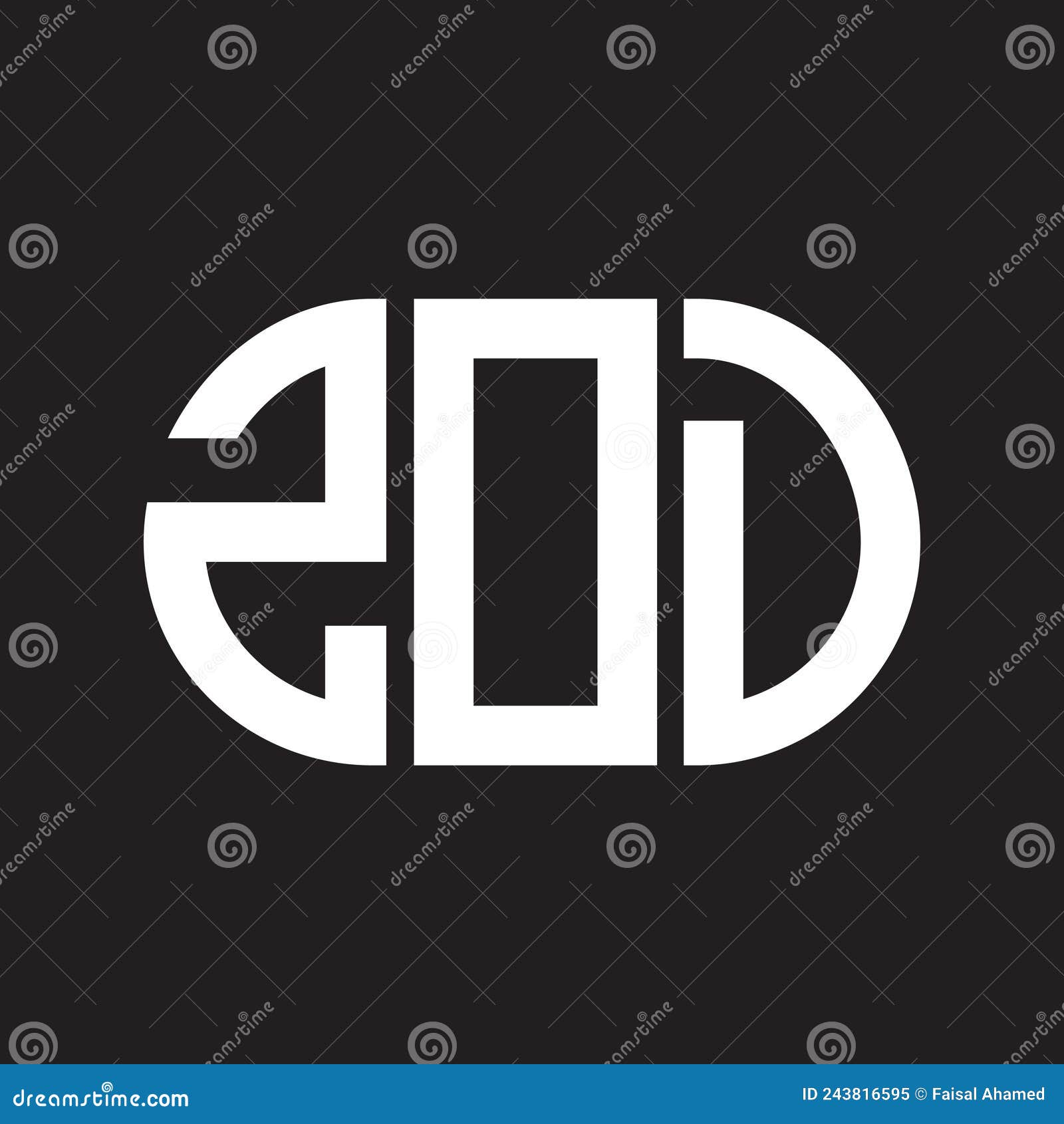 ZOD Letter Logo Design. ZOD Monogram Initials Letter Logo Concept Stock ...