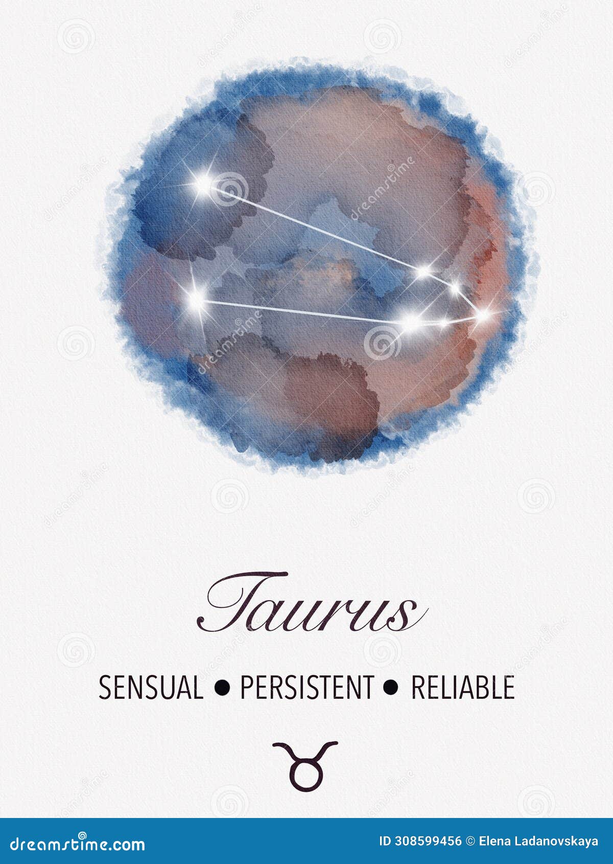Zodiac. Taurus. Astrology Illustration. Stock Illustration ...