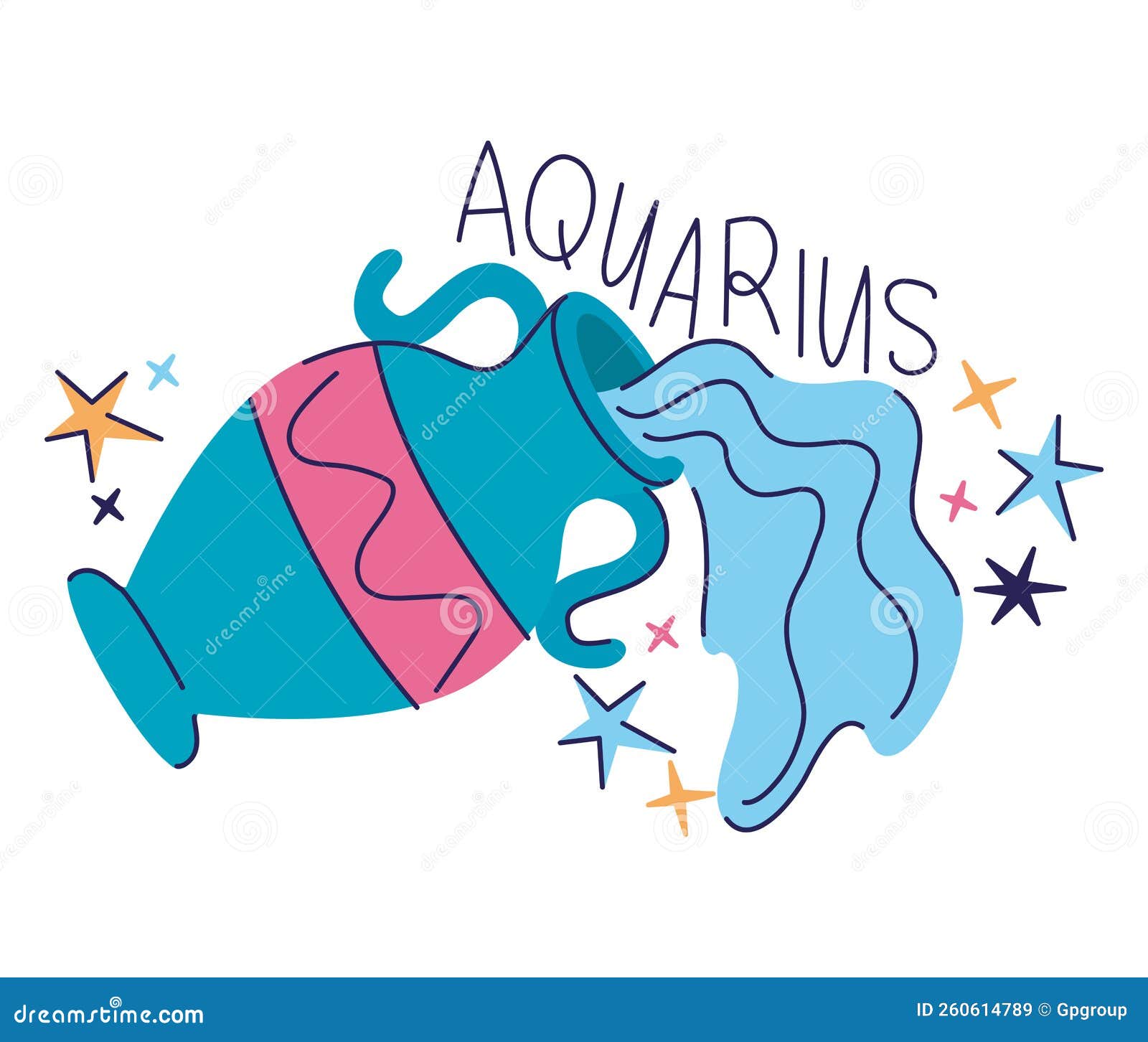 Zodiac Aquarium Constellation Stock Illustration - Illustration of ...
