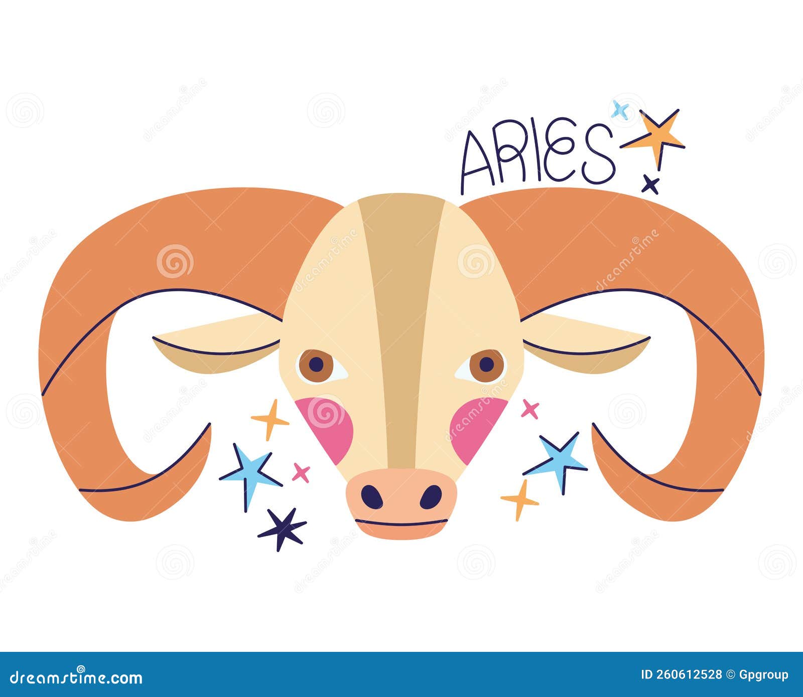 Zodiac aries constellation stock illustration. Illustration of ...