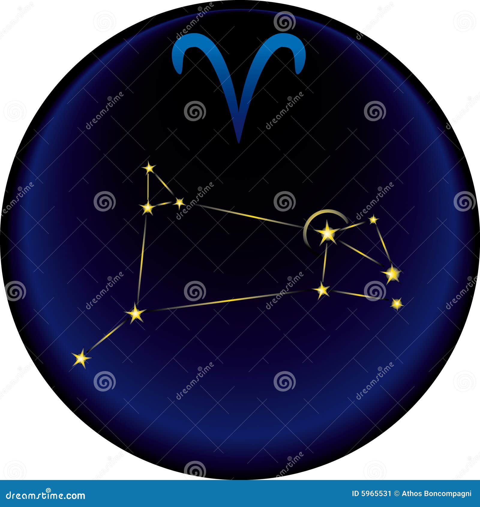 Zodiac Aries Sign stock vector. Illustration of shape - 5965531