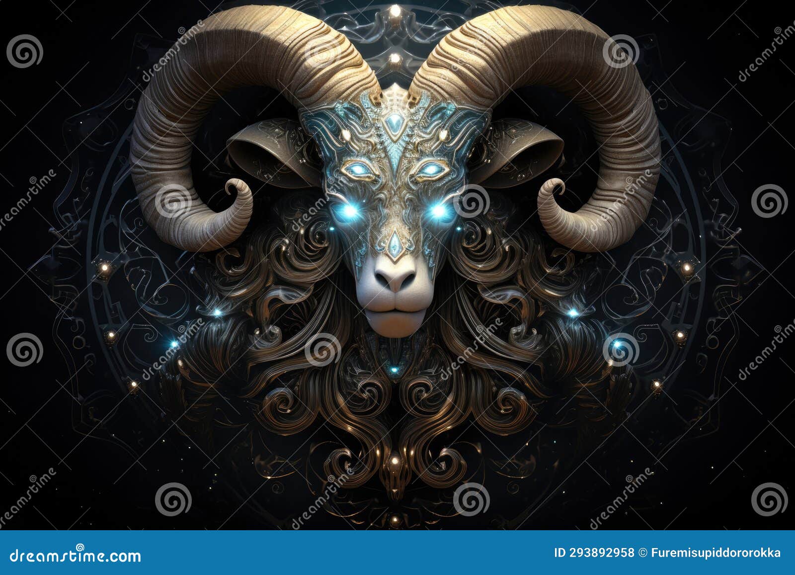 Zodiac Aries Symbol Aries is a Fire Sign Stock Photo - Image of ...