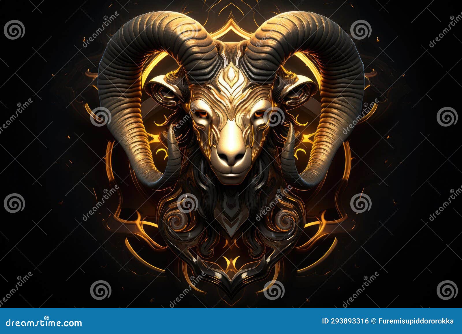 Zodiac Aries Symbol Aries is a Fire Sign Stock Photo - Image of ...