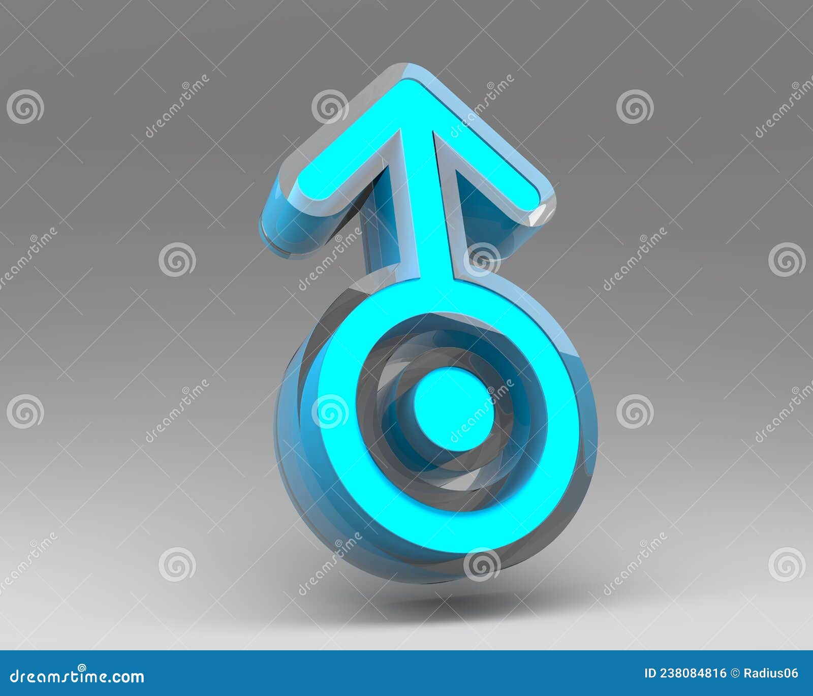 Zodiac and Astrology Symbol of the Uranus Planet. 3D Render Stock ...