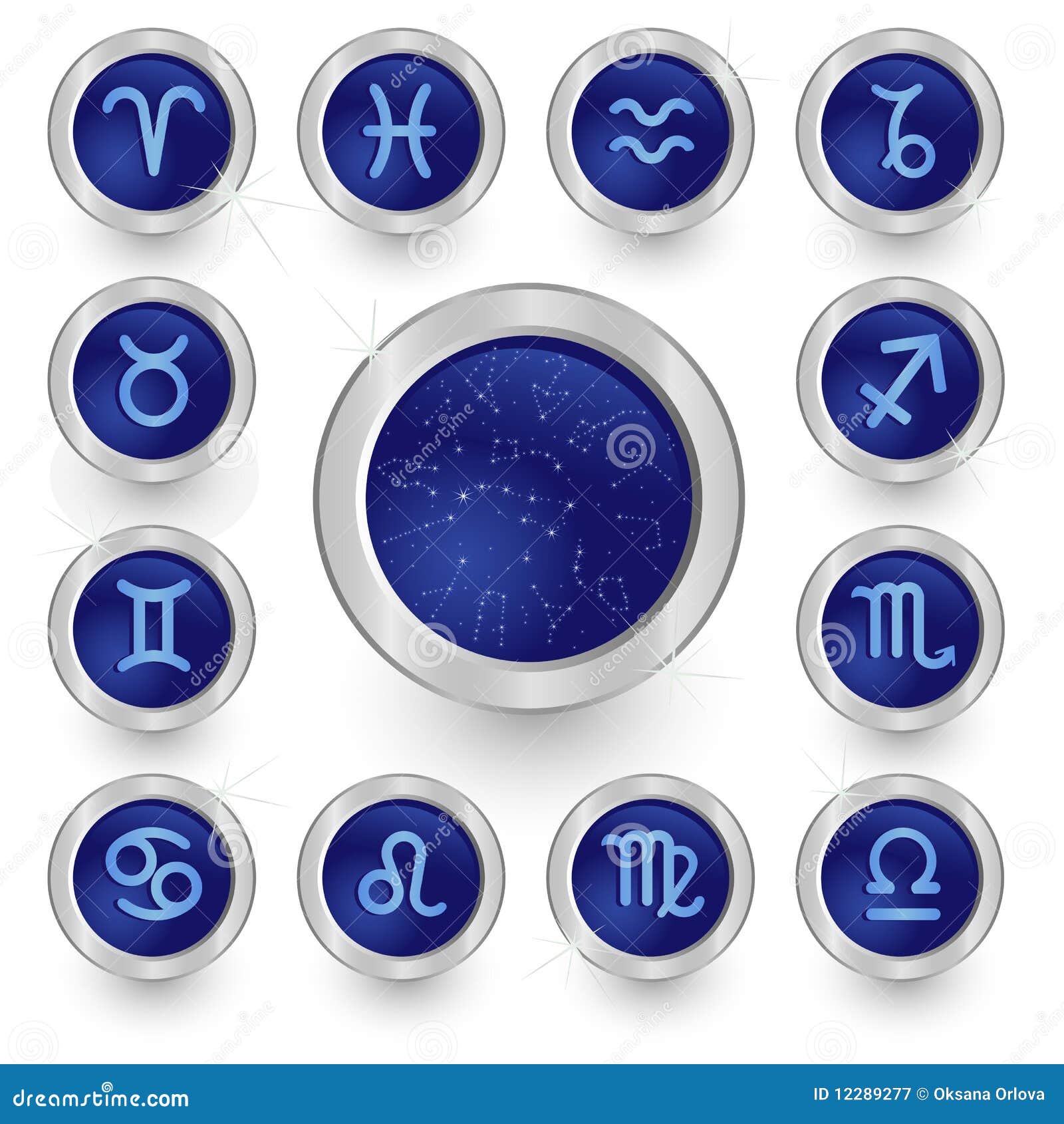 Zodiac button stock illustration. Illustration of circle - 12289277