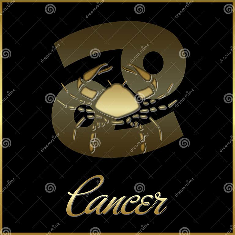 Zodiac-Cancer stock illustration. Illustration of metal - 5191548