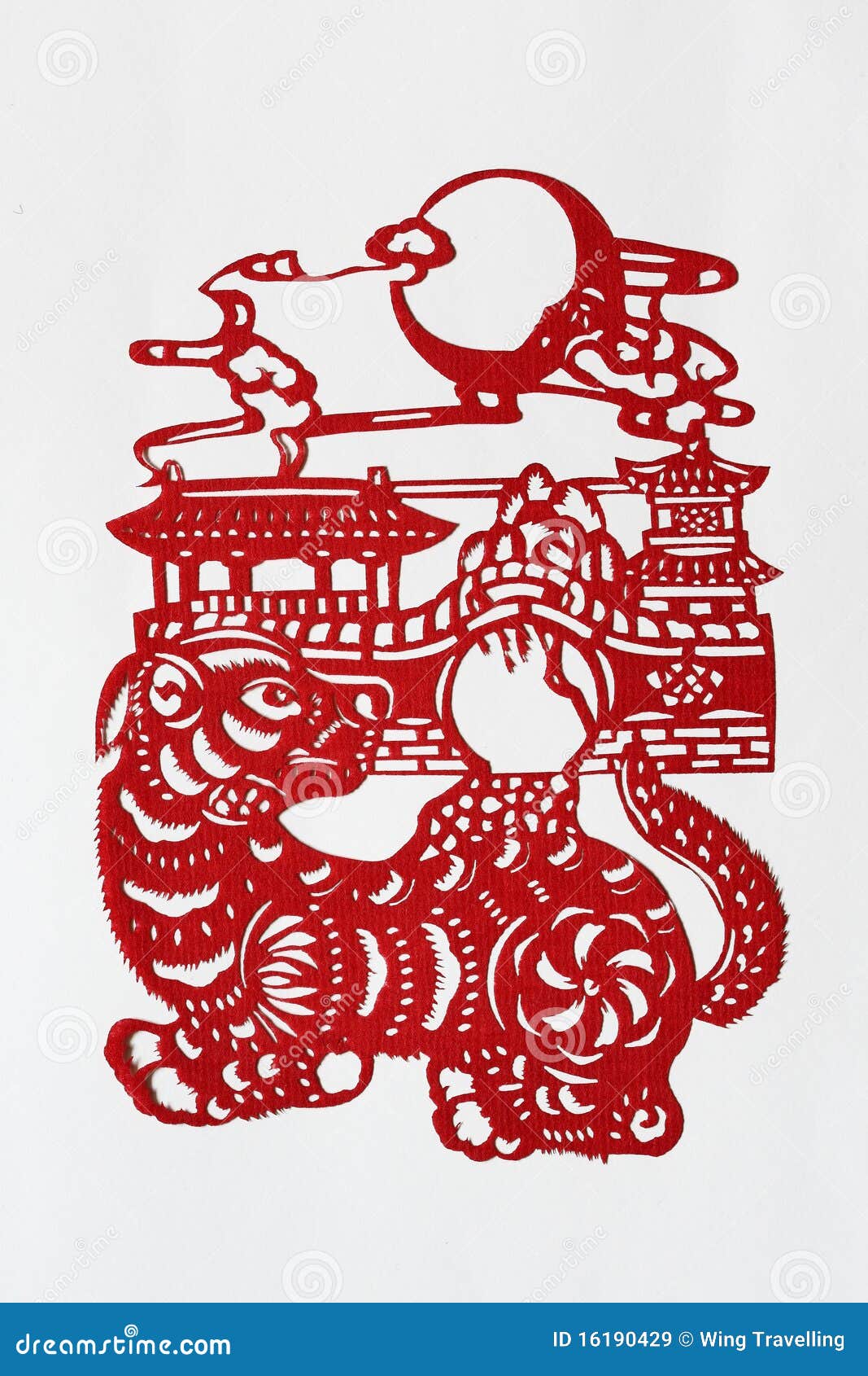 Zodiac Chinese Paper-cutting (Dog) Royalty-Free Stock Photography ...