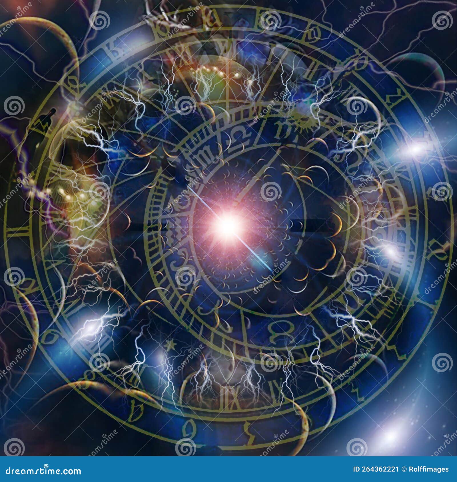 Collage With Zodiac Symbols Stock Illustration | CartoonDealer.com ...