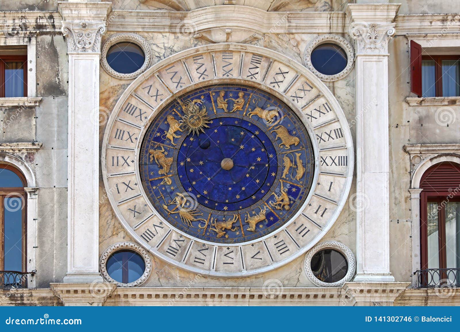 Zodiac Clock stock photo. Image of ancient, zodiac, mark - 141302746