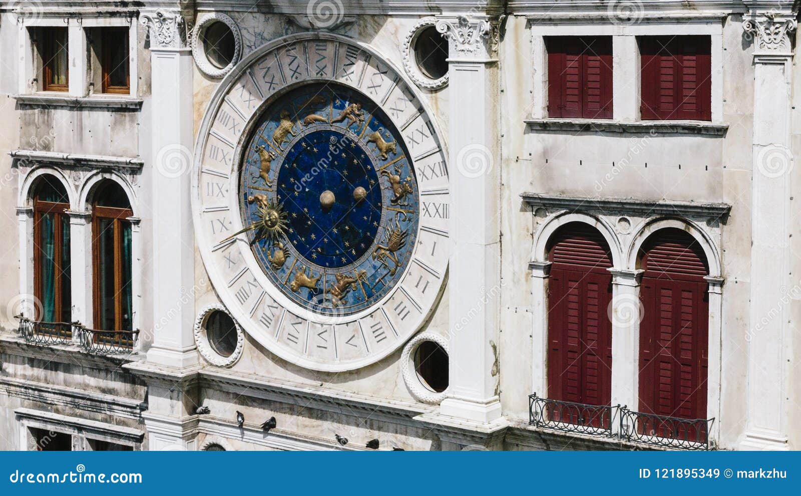 The Zodiac Clock of Saint Mark`s Clock Tower Stock Image - Image of ...
