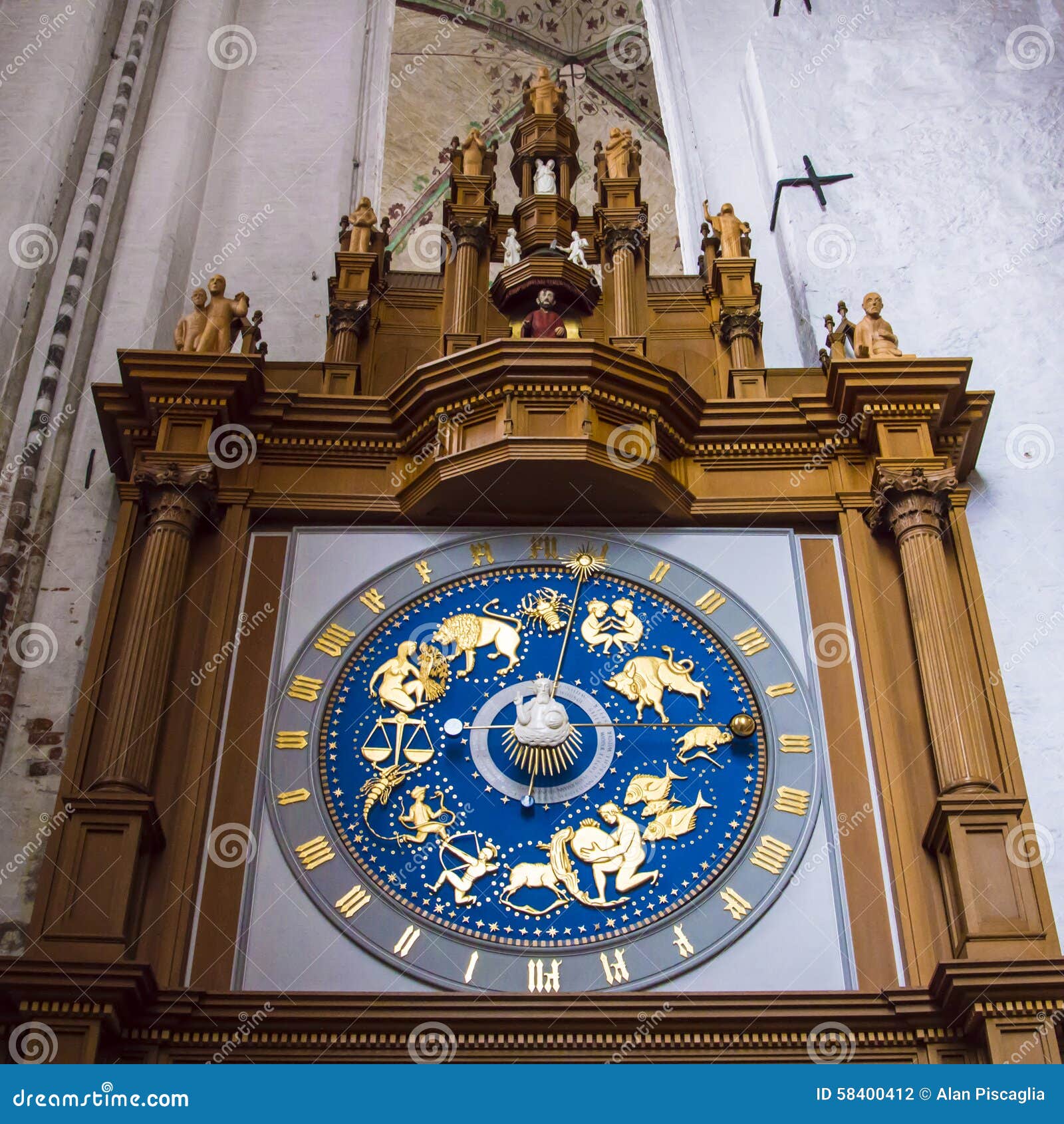 Zodiac clock stock photo. Image of month, aquarius, calendar - 58400412