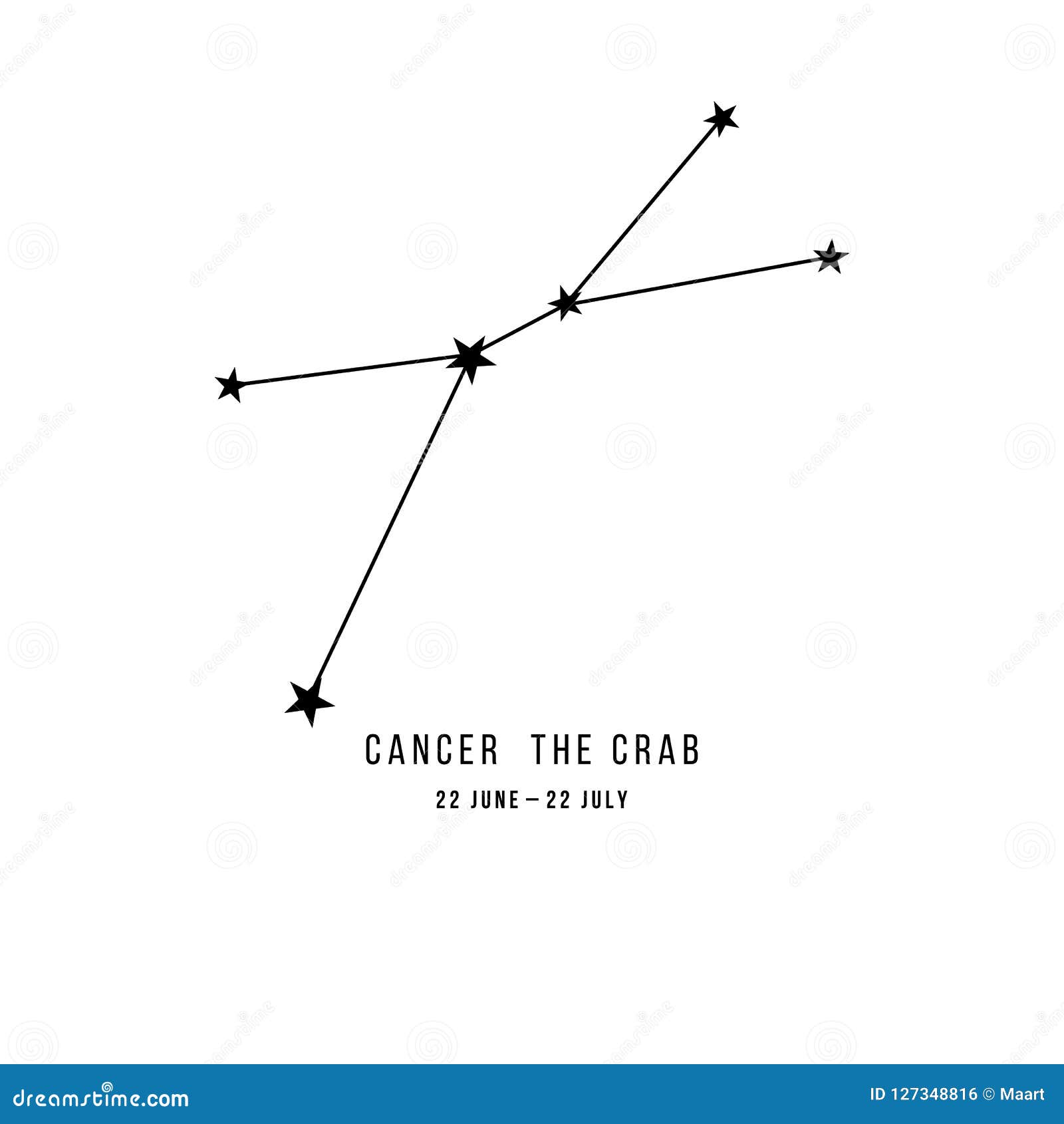 Zodiac Constellation Cancer Stock Vector Illustration Of Geometry