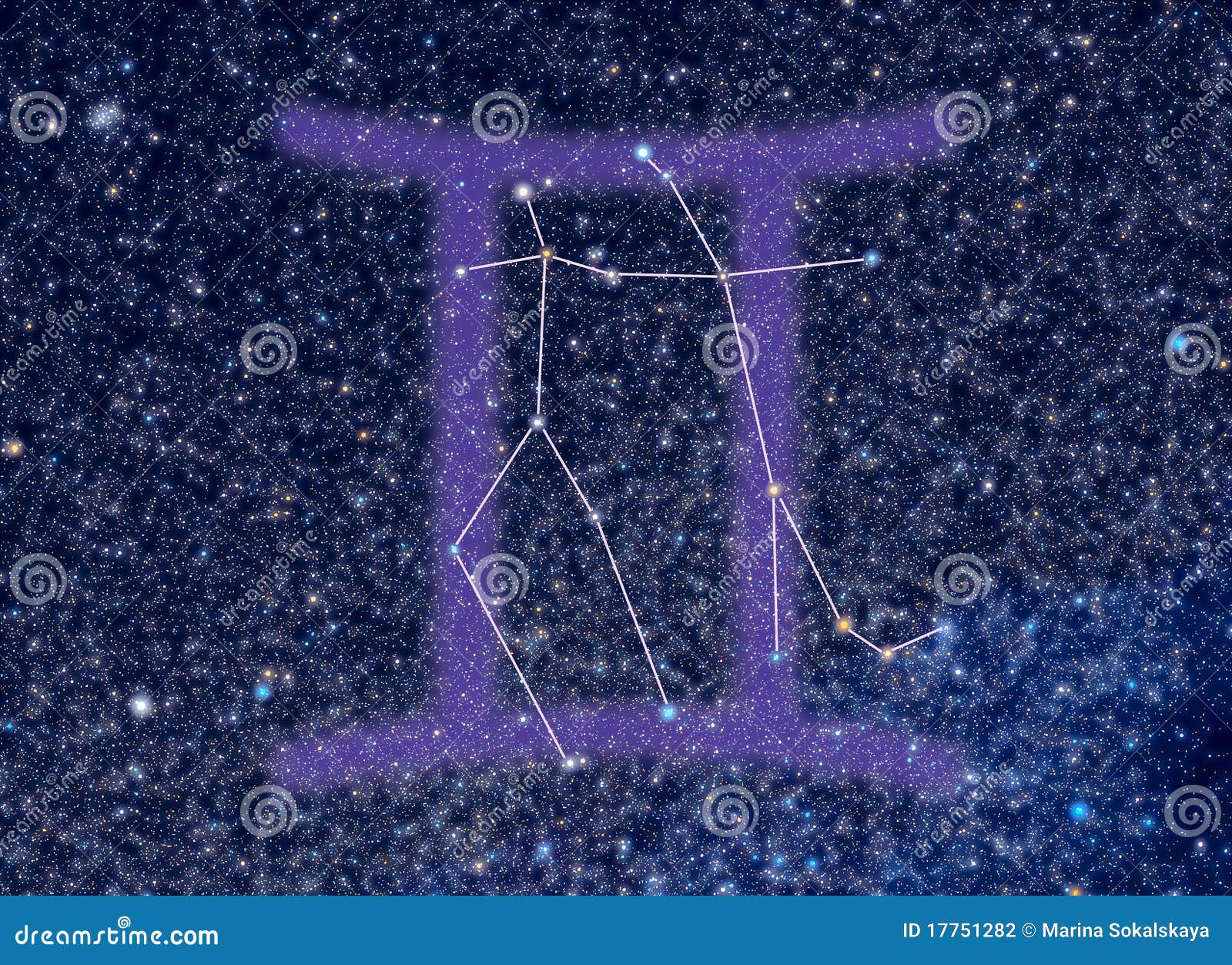 Zodiac Gemini stars stock illustration. Illustration of gemini - 17751282