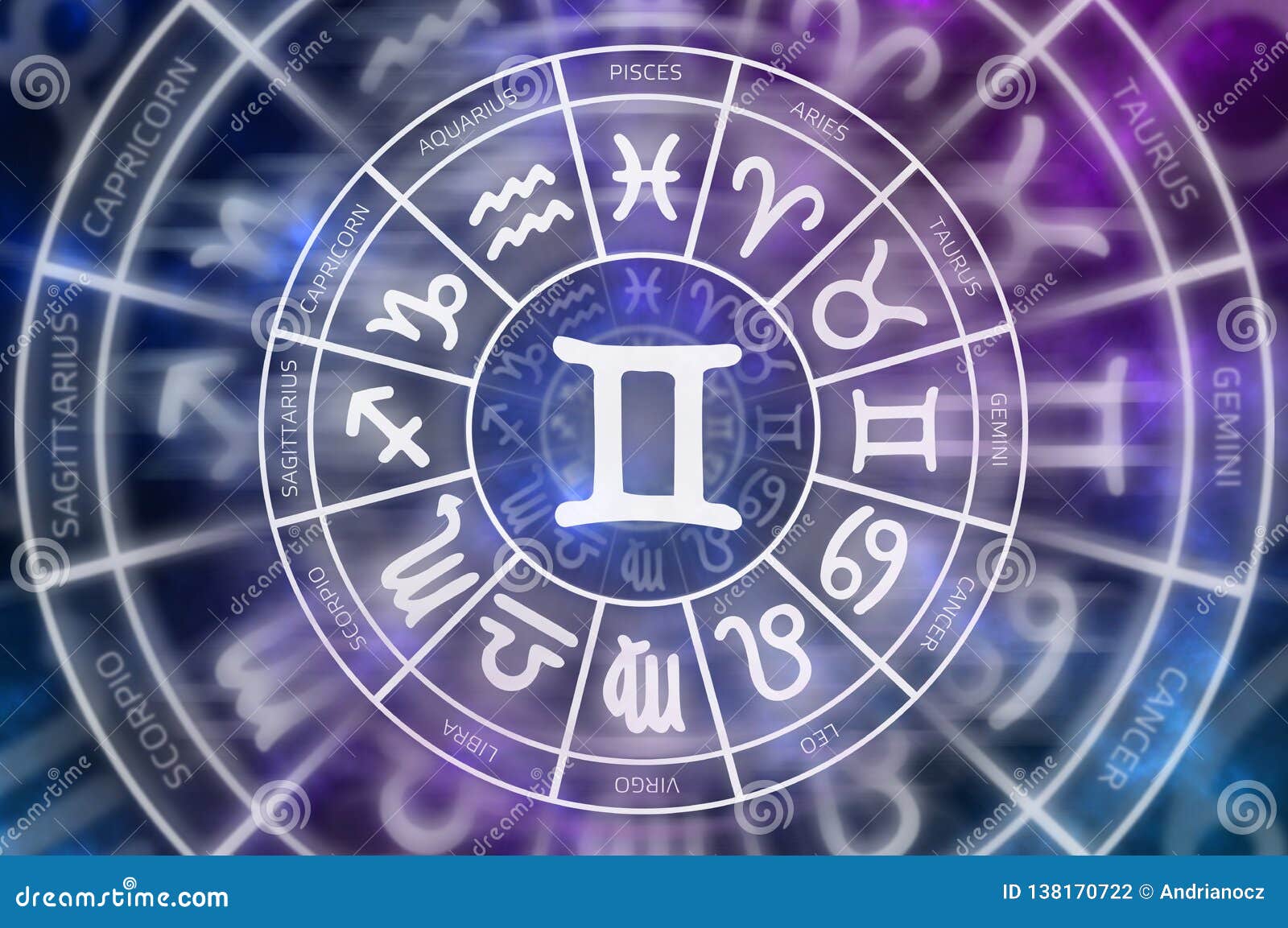 Gemini Symbol With Geometric Lines And Roman Numeral II On Gray ...