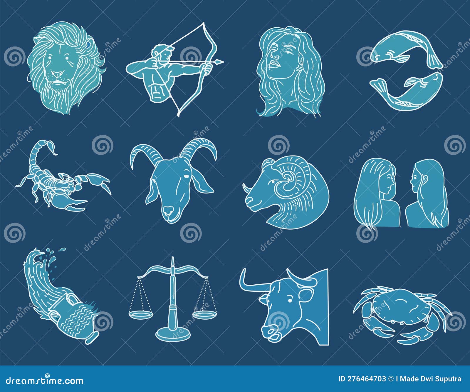 Illustration of Zodiac Sign Stock Vector - Illustration of hand, zodiac ...