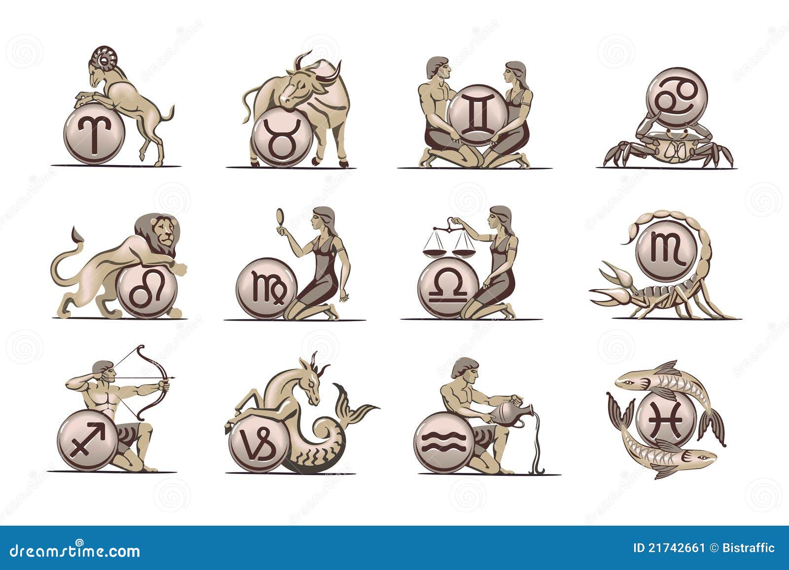 Zodiac icons. stock vector. Illustration of astrology - 21742661