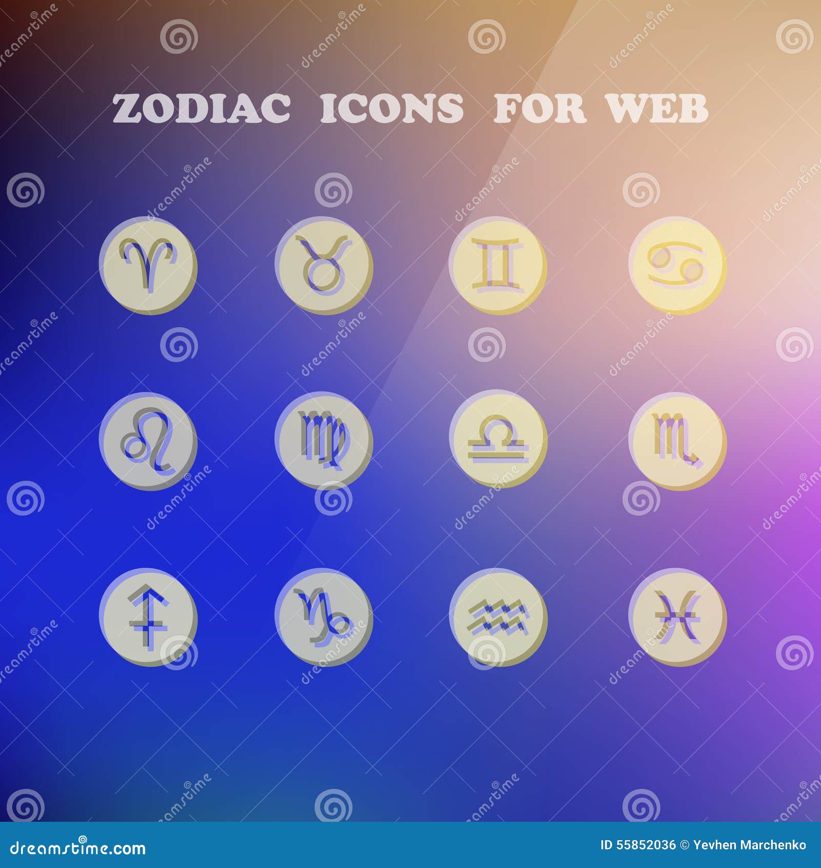 Zodiac Icons for Your Design Stock Vector - Illustration of graphic ...