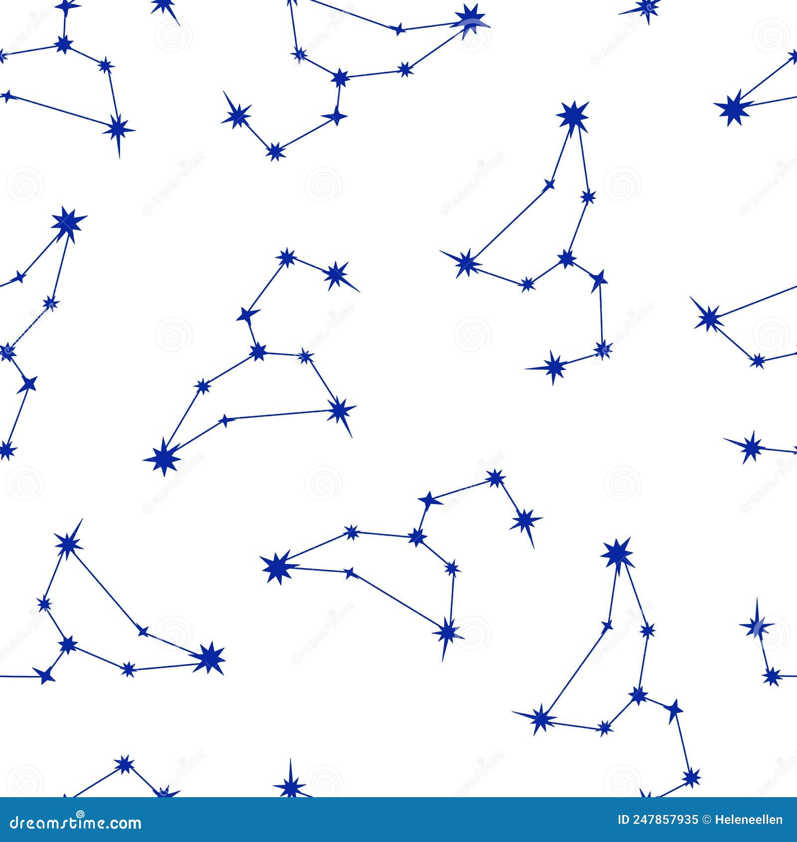 Zodiac Leo Constellation Seamless Pattern Simple Vector Illustration ...