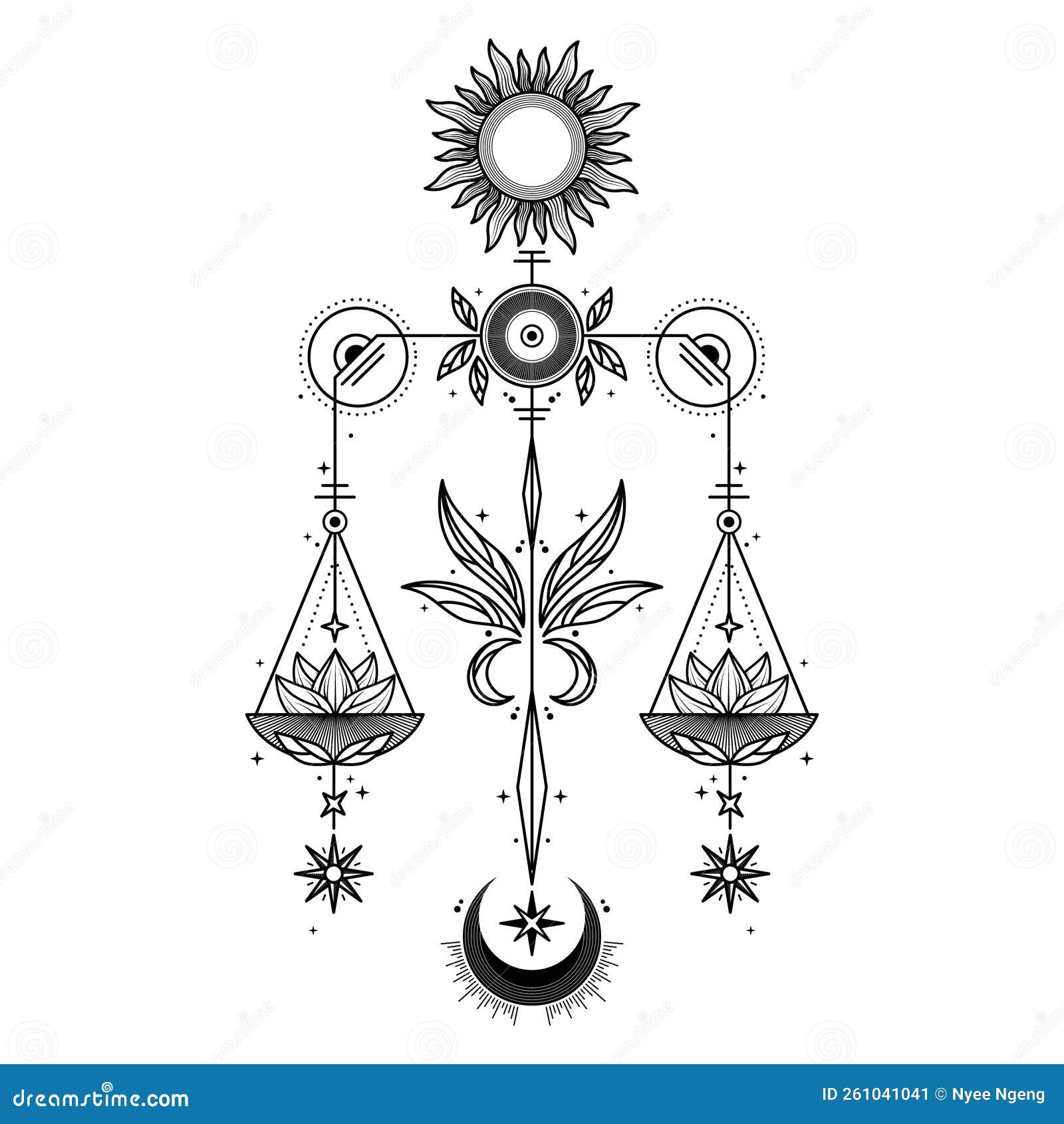 Zodiac Libra Scale Silhouette Vintage Logo Illustration Stock Vector ...