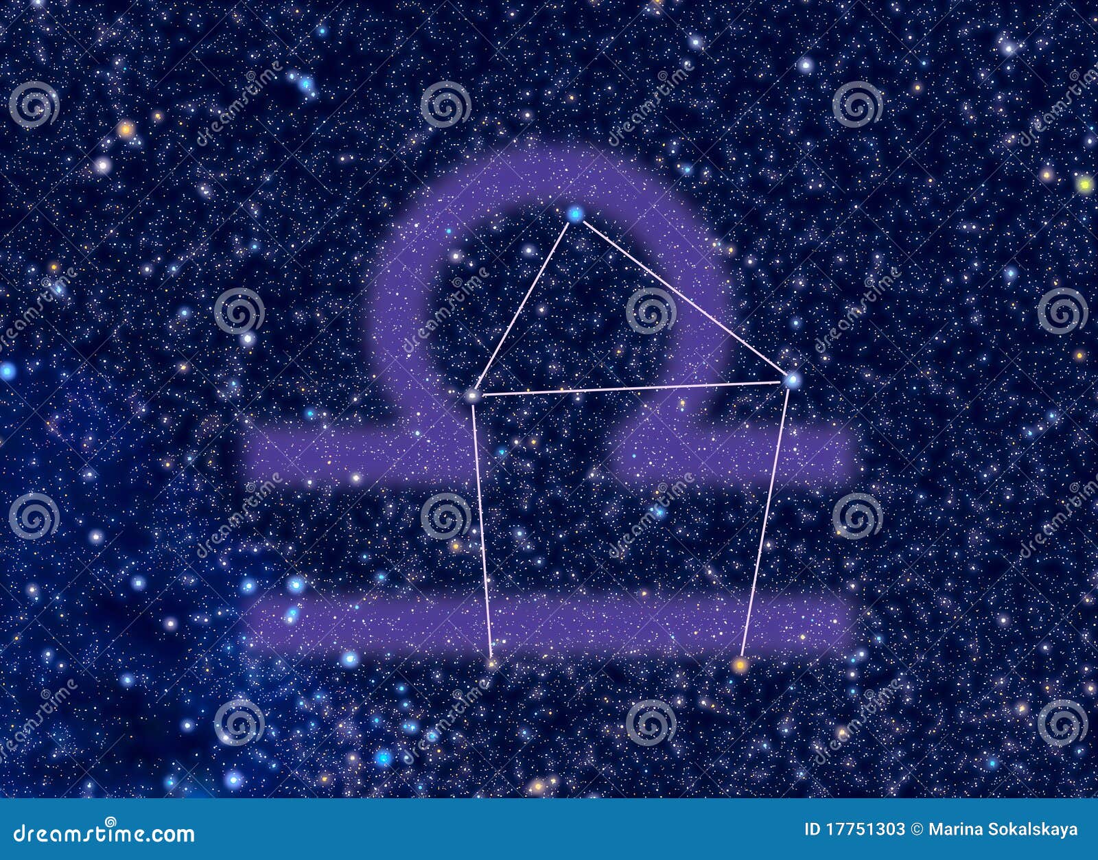 Zodiac Libra stars stock illustration. Illustration of signs - 17751303