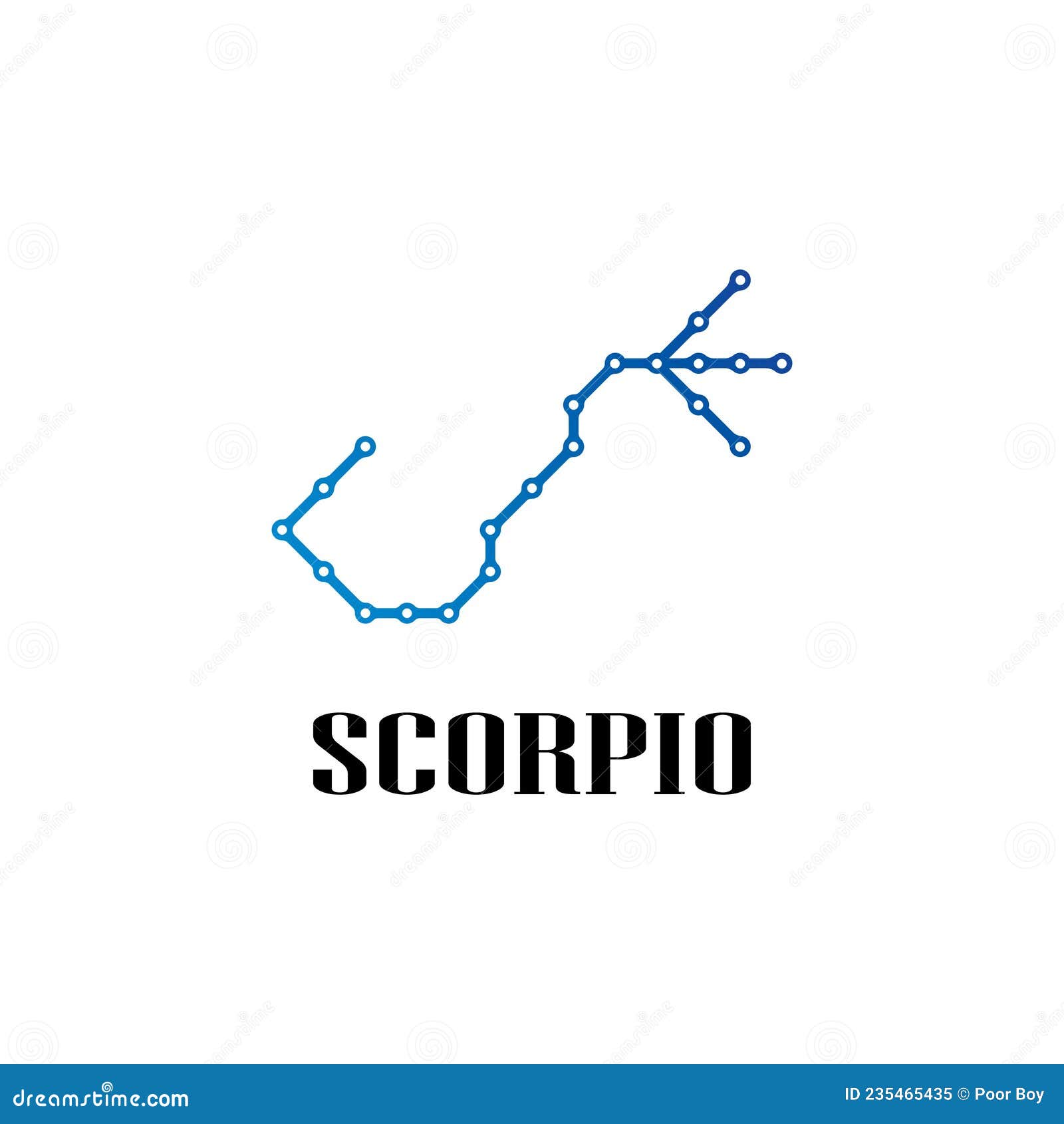 Zodiac Logo Design with Scorpio Pattern. Vector Illustration Stock ...