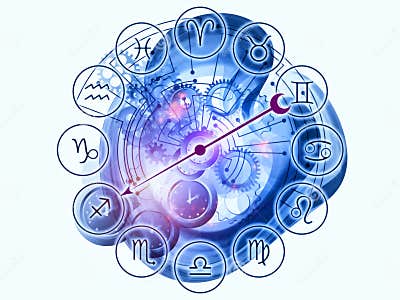 Zodiac mechanics stock illustration. Illustration of element - 24375565